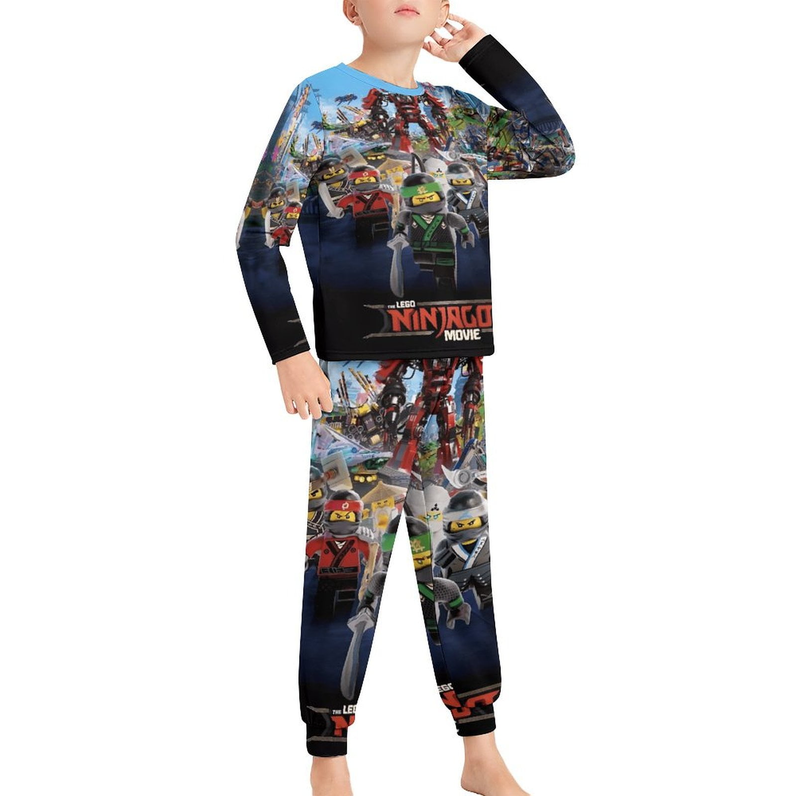 Ninjago Ki-ds Pajamas 2 Piece Pjs Set Little Big Bo-ys Gi-rls Sleepwear ...