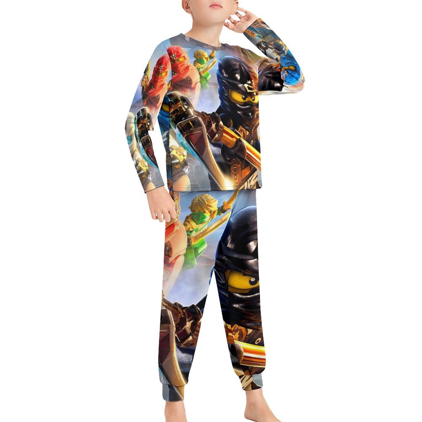 Ninjago Ki-ds Pajamas 2 Piece Pjs Set Little Big Bo-ys Gi-rls Sleepwear ...