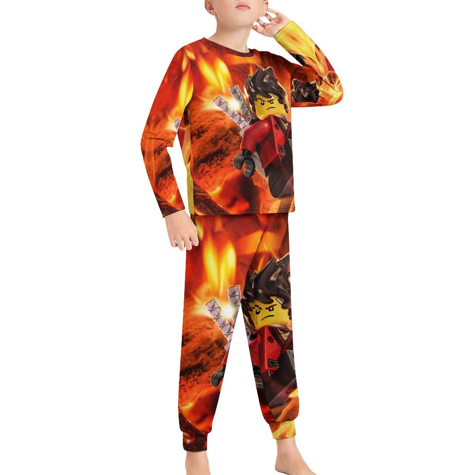 Ninjago Ki-ds Pajamas 2 Piece Pjs Set Little Big Bo-ys Gi-rls Sleepwear ...