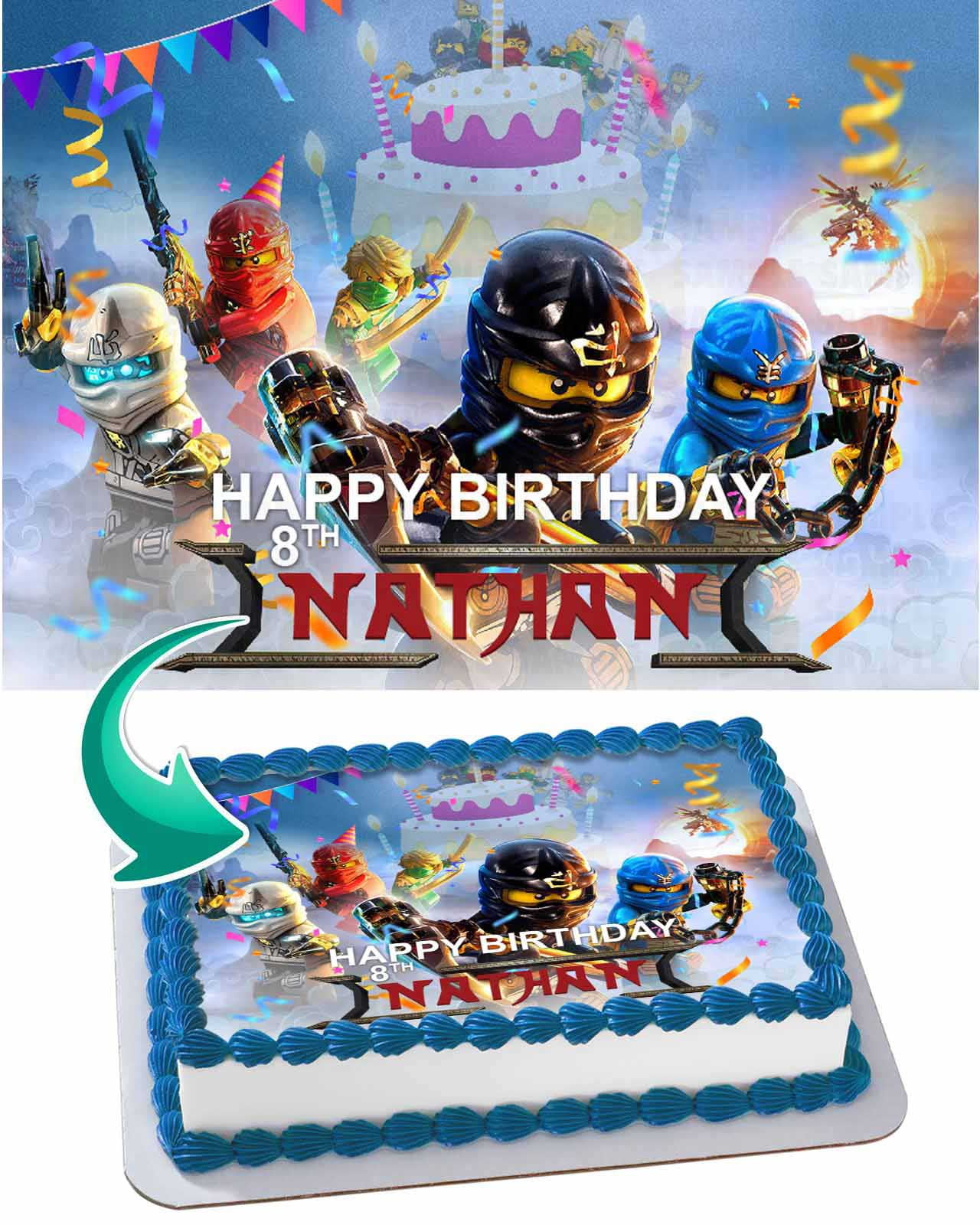 Ninjago Lego 2021 Edible Image Cake Topper Personalized Birthday Sheet ...