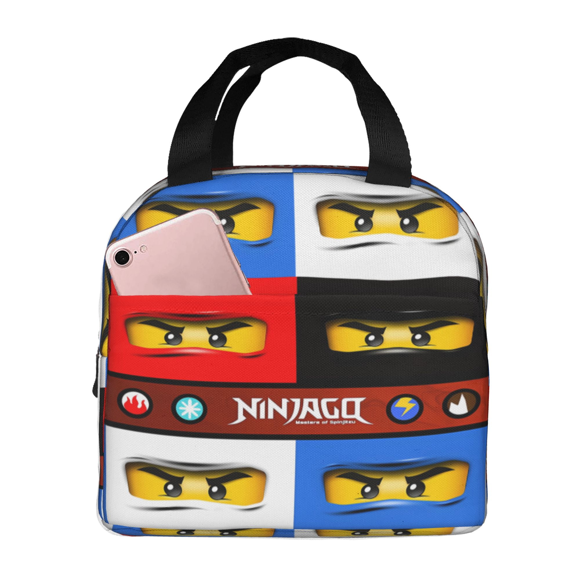 Ninjago Lunch Bag Tote Bag Insulated Lunch Box Picnic Beach Fishing ...