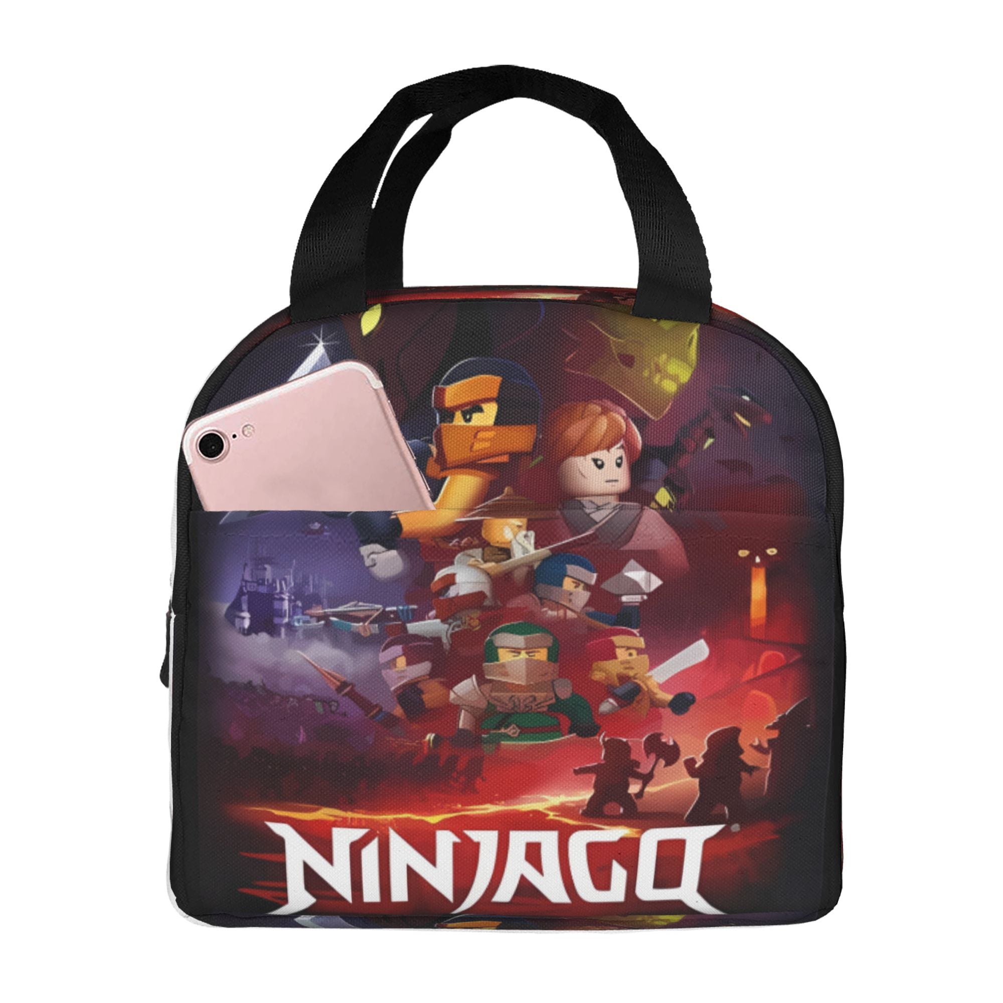 Ninjago Lunch Bag Tote Bag Insulated Lunch Box Picnic Beach Fishing ...