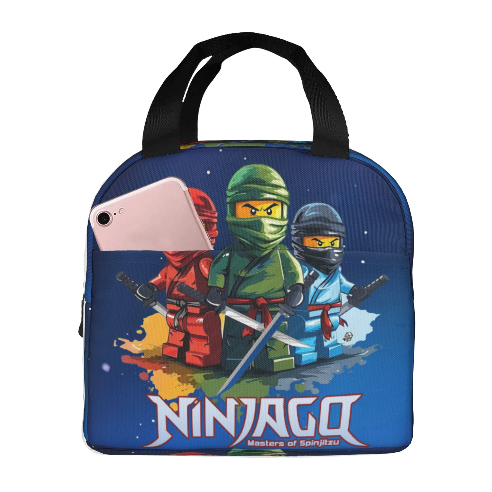 Ninjago Lunch Bag Tote Bag Insulated Lunch Box Picnic Beach Fishing ...