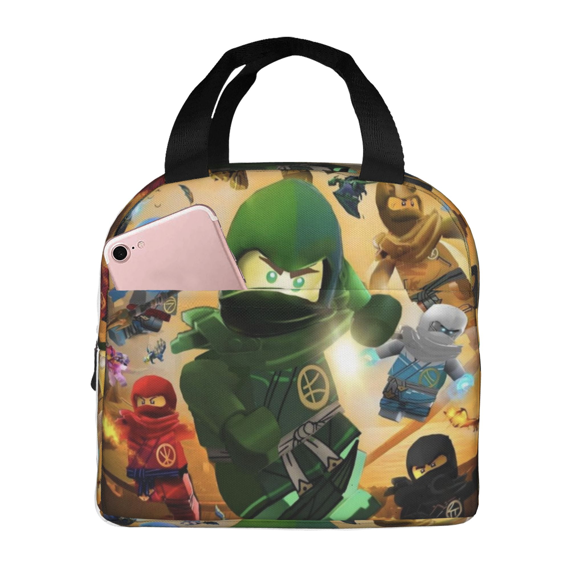 Ninjago Lunch Bag Tote Bag Insulated Lunch Box Picnic Beach Fishing ...
