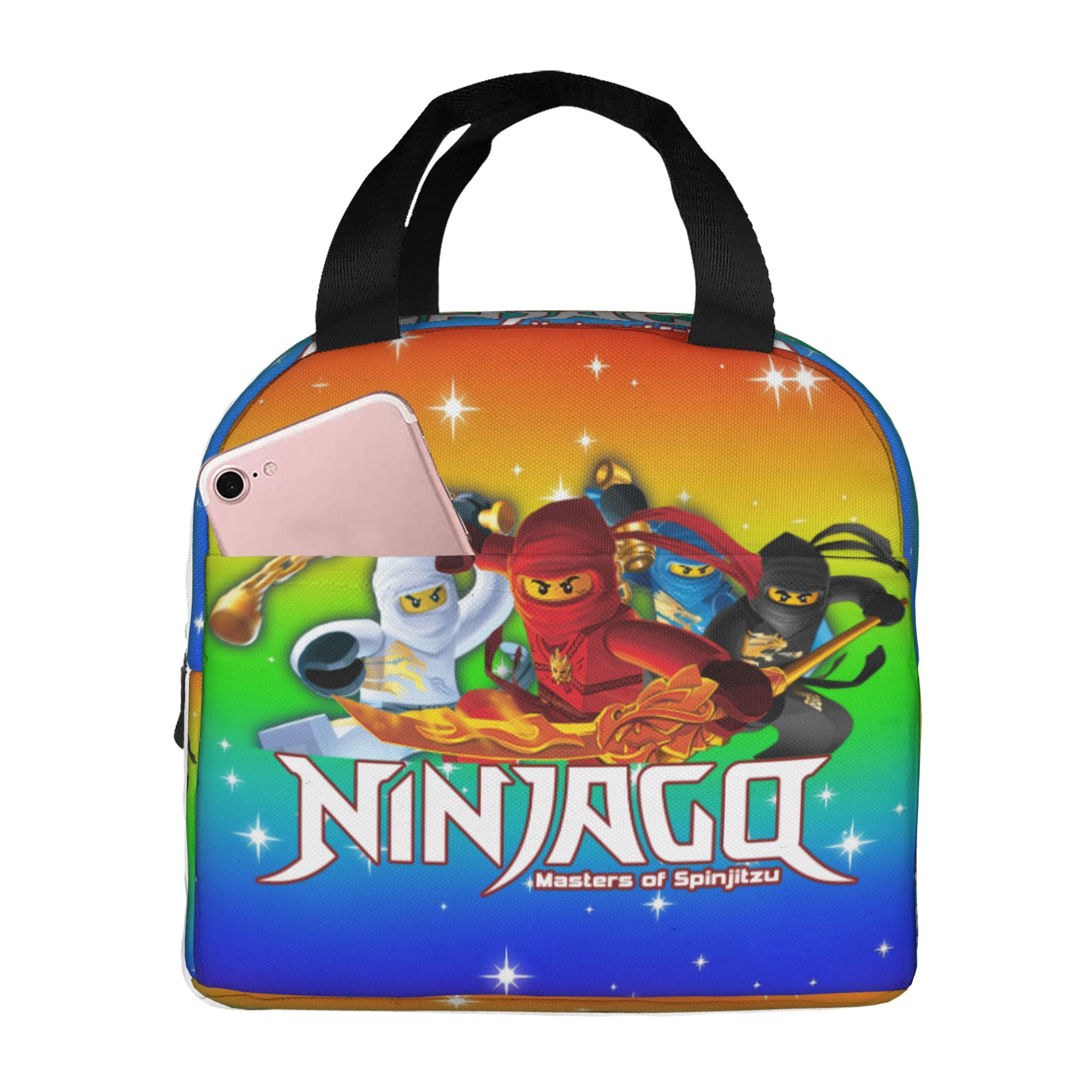 Ninjago Lunch Bag Tote Bag Insulated Lunch Box Picnic Beach Fishing ...