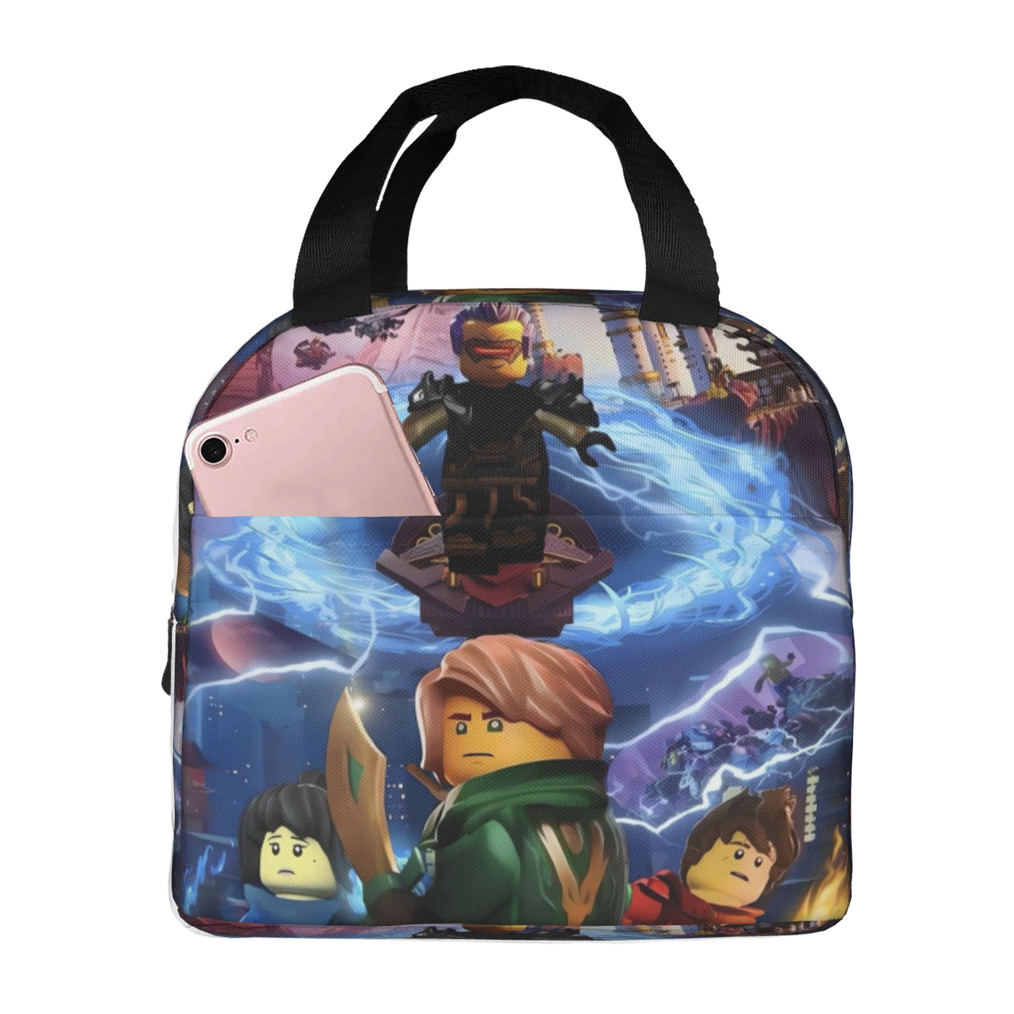 Ninjago Lunch Bag Tote Bag Insulated Lunch Box Picnic Beach Fishing ...