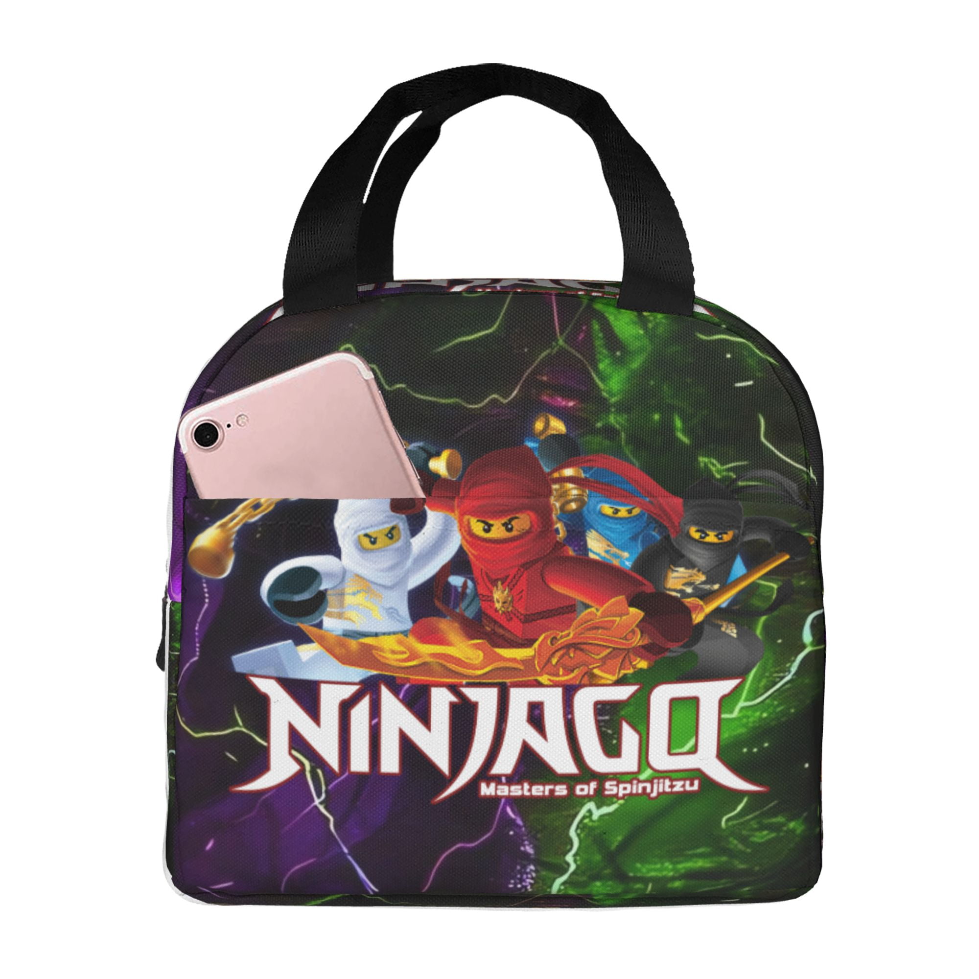 Ninjago Lunch Bag Tote Bag Insulated Lunch Box Picnic Beach Fishing ...