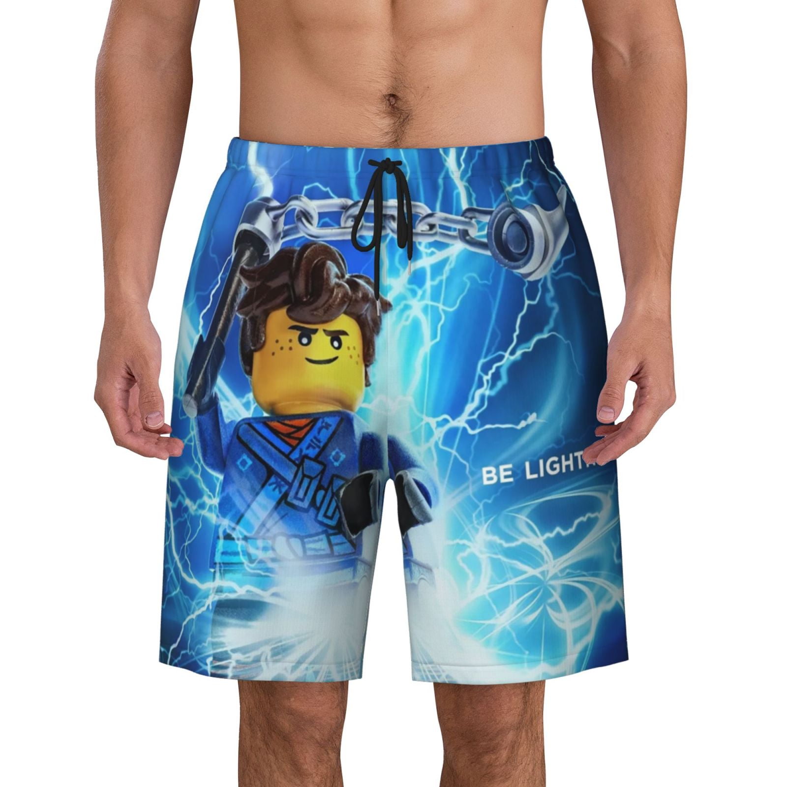 Ninjago Men's Swim Trunks Quick Dry Beach Board Shorts with Pockets ...