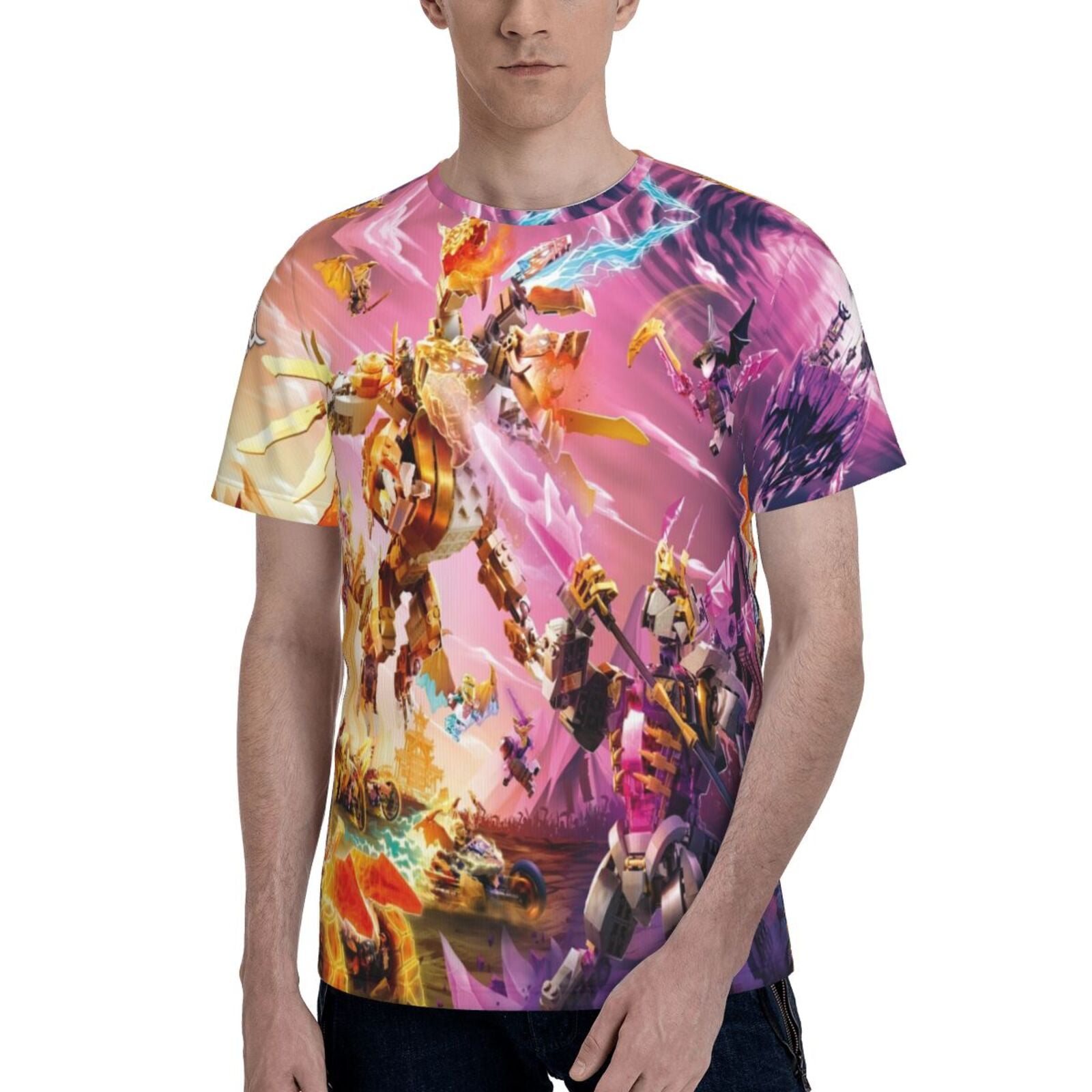 Ninjago Mens 3d Graphic Print Shirts Casual Short Sleeve Tee Shirts - Walmart.com