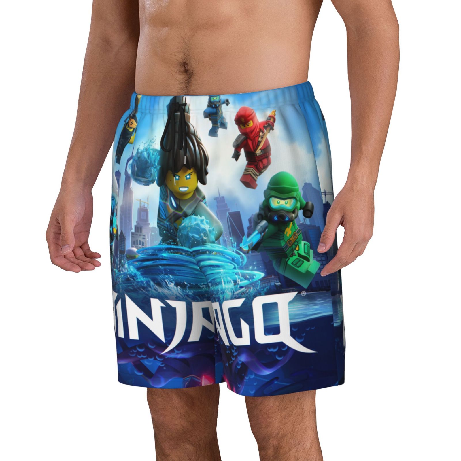 Ninjago Mens Swim Trunks Quick Dry Board Shorts Beach Shorts Swimwear ...