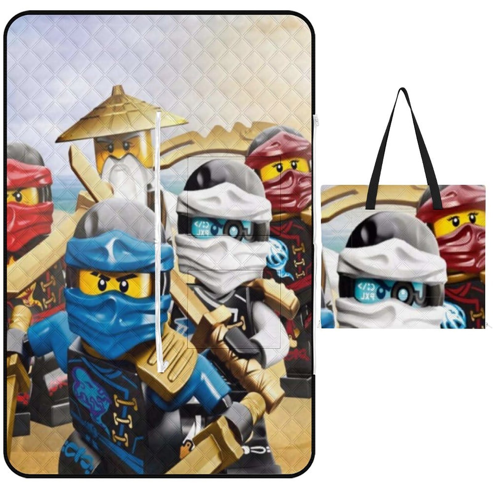 Ninjago Picnic Mat Foldable Portable Tote Bag Baby Crawling Mat with ...