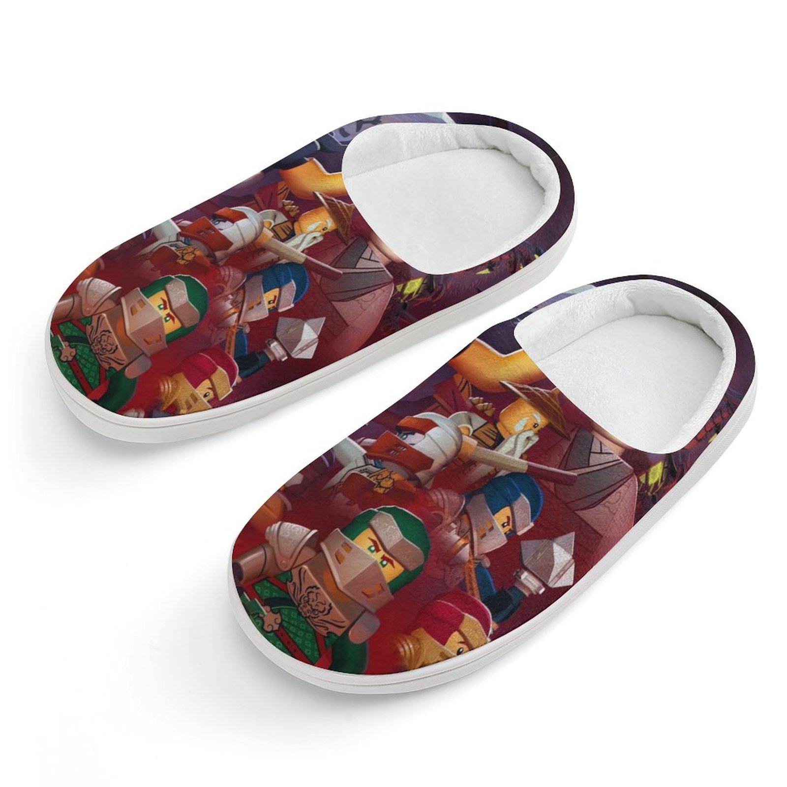 Ninjago Poster Soft Plush Slippers for Boys Girls Winter Warm Cotton ...