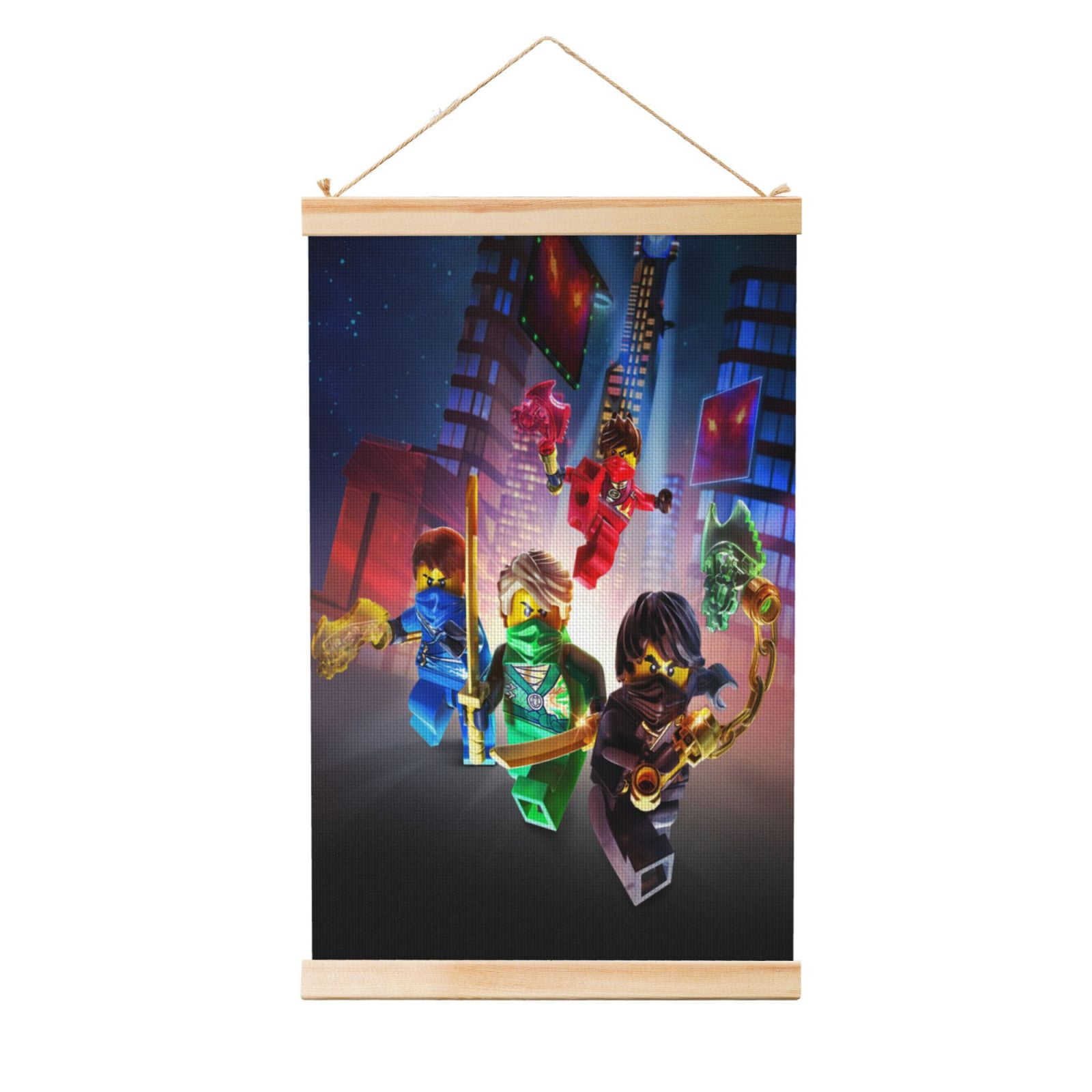 Ninjago Posters Wall Hanging Wooden Shaft Poster Wall Art Aesthetic ...