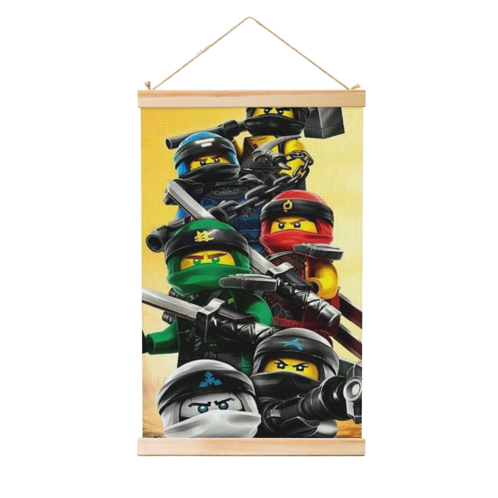 Ninjago Posters Wall Hanging Wooden Shaft Poster Wall Art Aesthetic ...