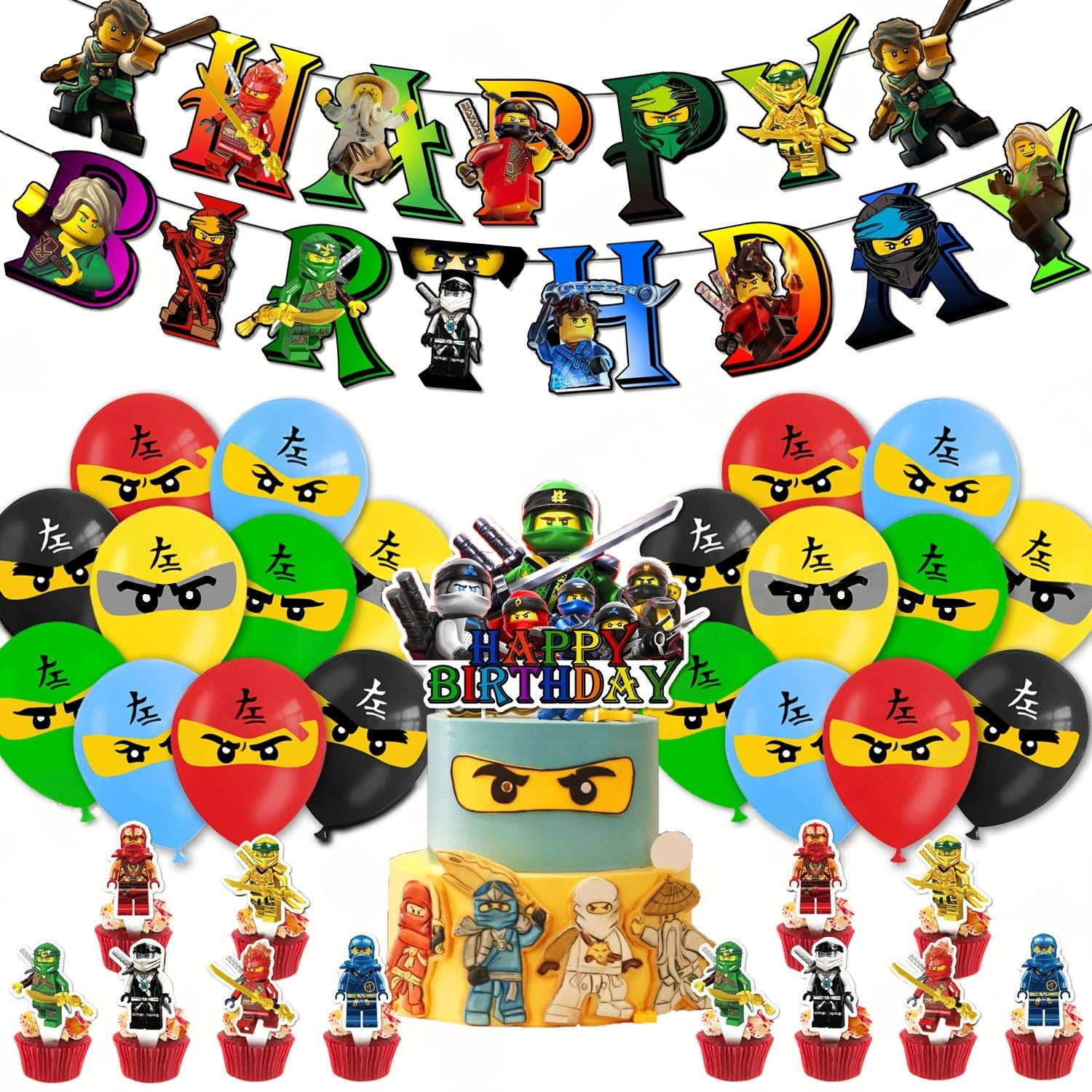 Ninjago Powerpuff Girls Themed Birthday Party Decoration Set, 30pc ...