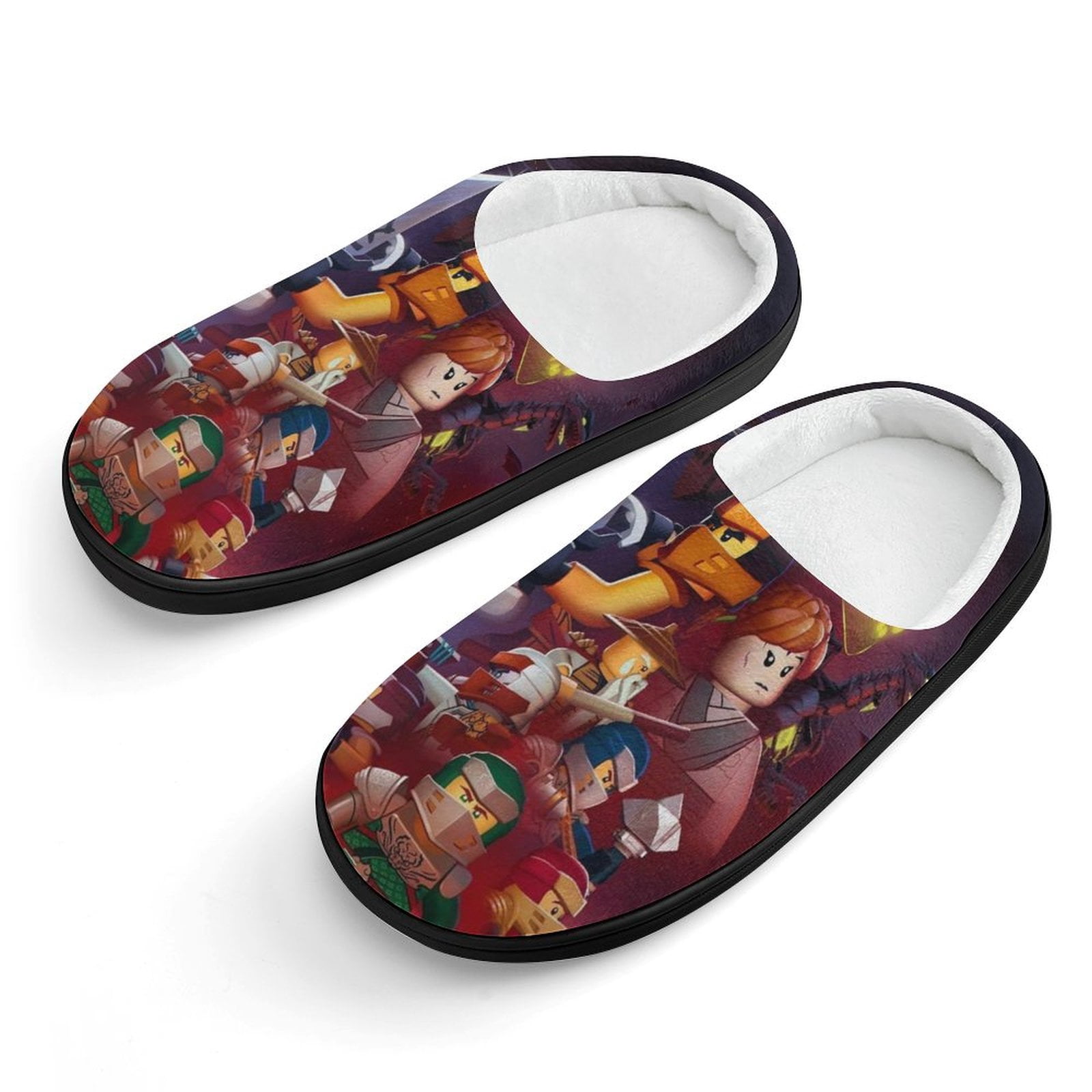 Ninjago Slippers for Kids, Cute Soft Plush Anti-slip Fluffy Fuzzy House ...