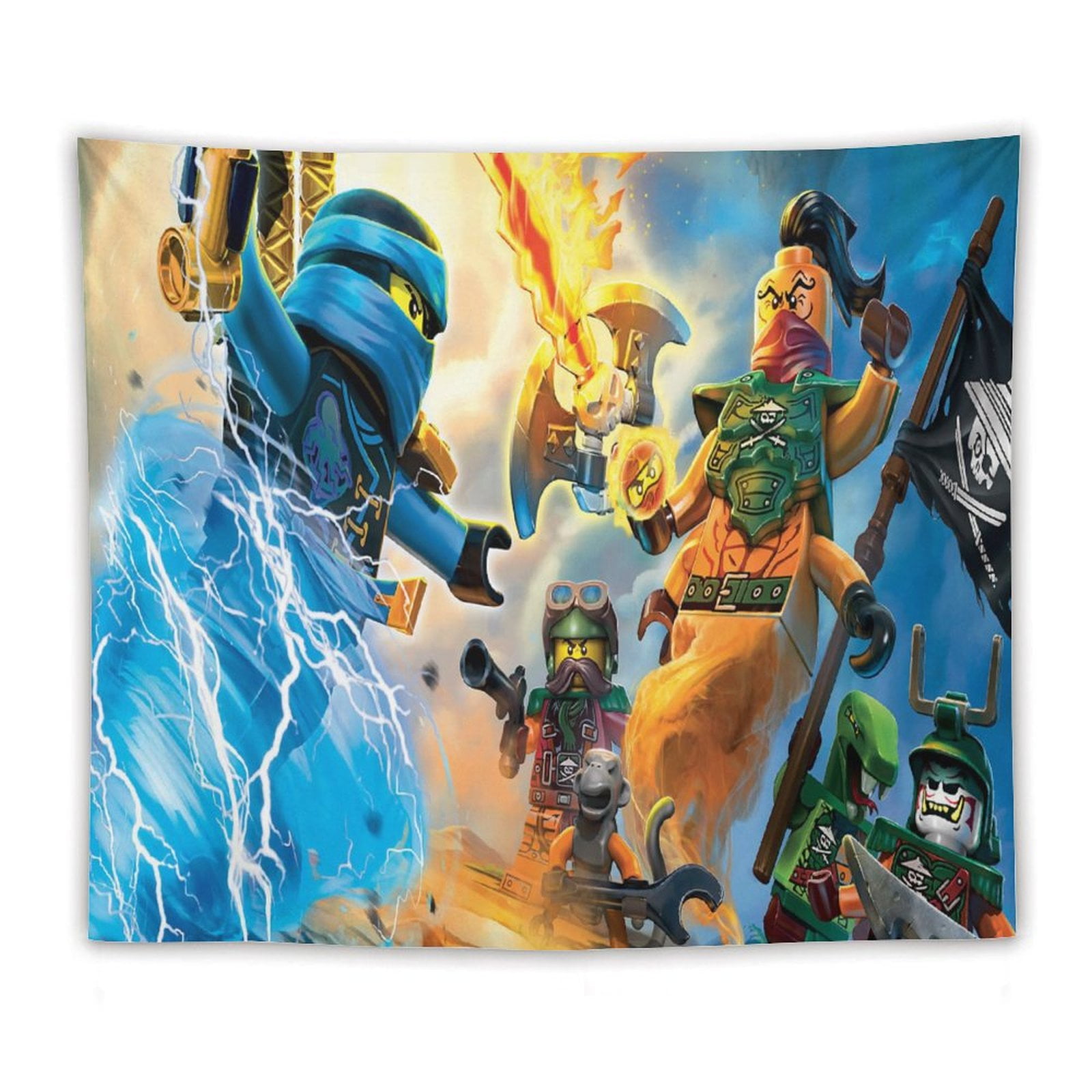 Ninjago Tapestry Anime Poster Wall Hanging Art Decor For Living Room ...