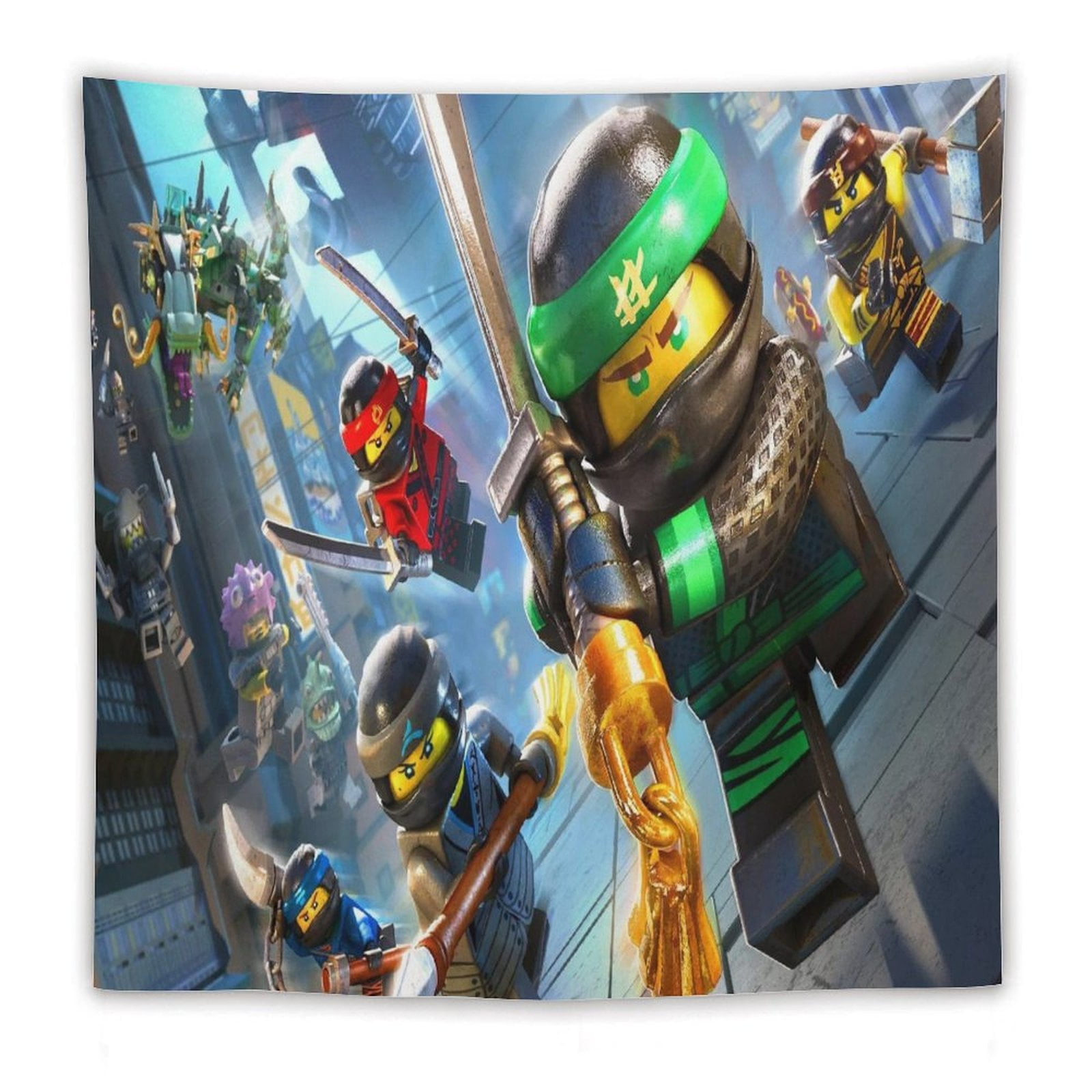 Ninjago Tapestry Anime Poster Wall Hanging Art Decor For Living Room ...