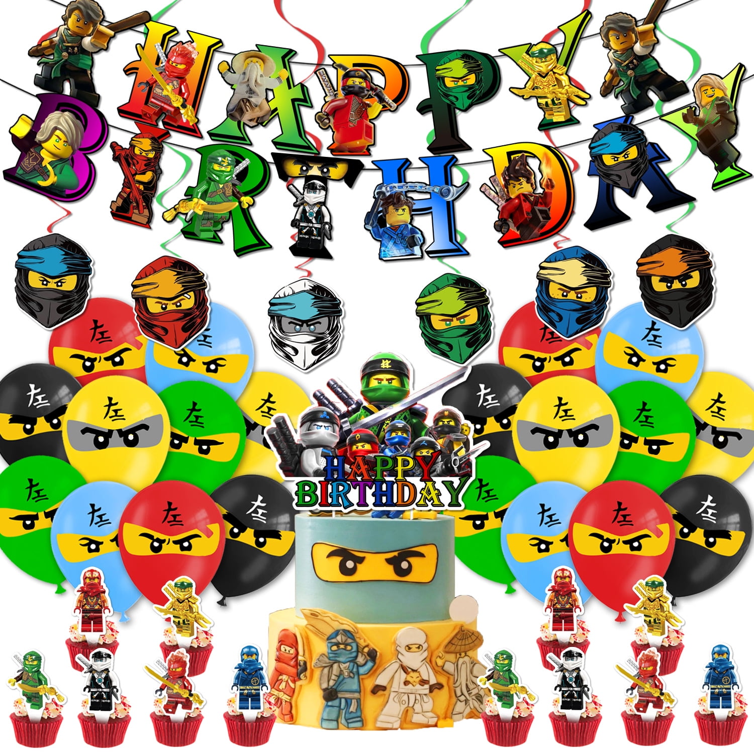 Ninjago The Powerpuff Girls Themed Birthday Party Decoration Set, 36pc ...