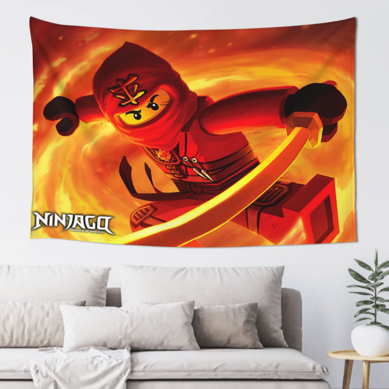Ninjago Wall Tapestry, Decoration Party Banner Living Room Bedroom ...