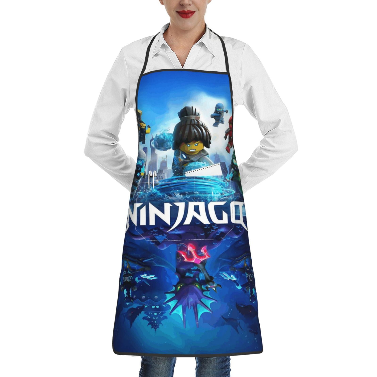 Ninjago Waterproof Cooking Aprons, Adjustable Bib Soft Chef Apron With ...