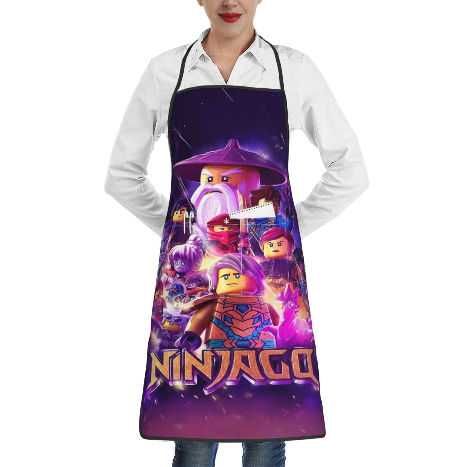 Ninjago Waterproof Cooking Aprons, Adjustable Bib Soft Chef Apron With ...