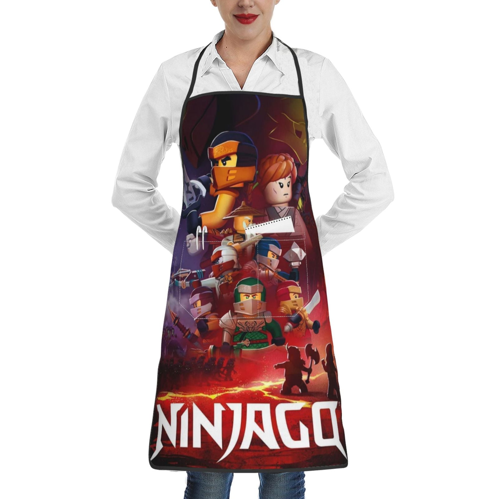 Ninjago Waterproof Cooking Aprons, Adjustable Bib Soft Chef Apron With ...