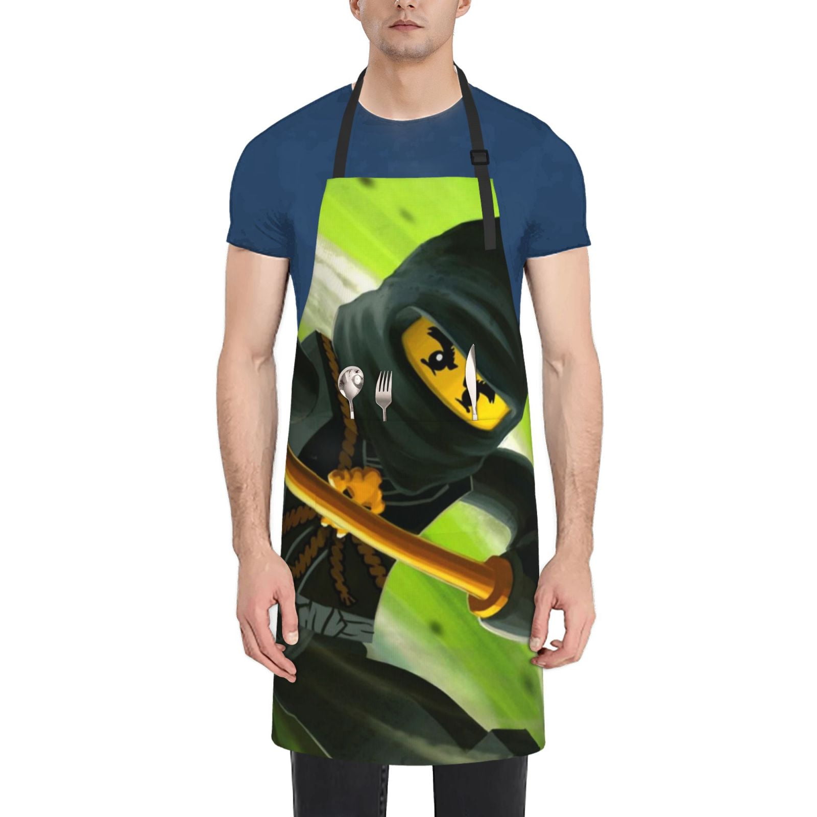 Ninjago Waterproof Cooking Aprons, Adjustable Bib Soft Chef Apron With ...