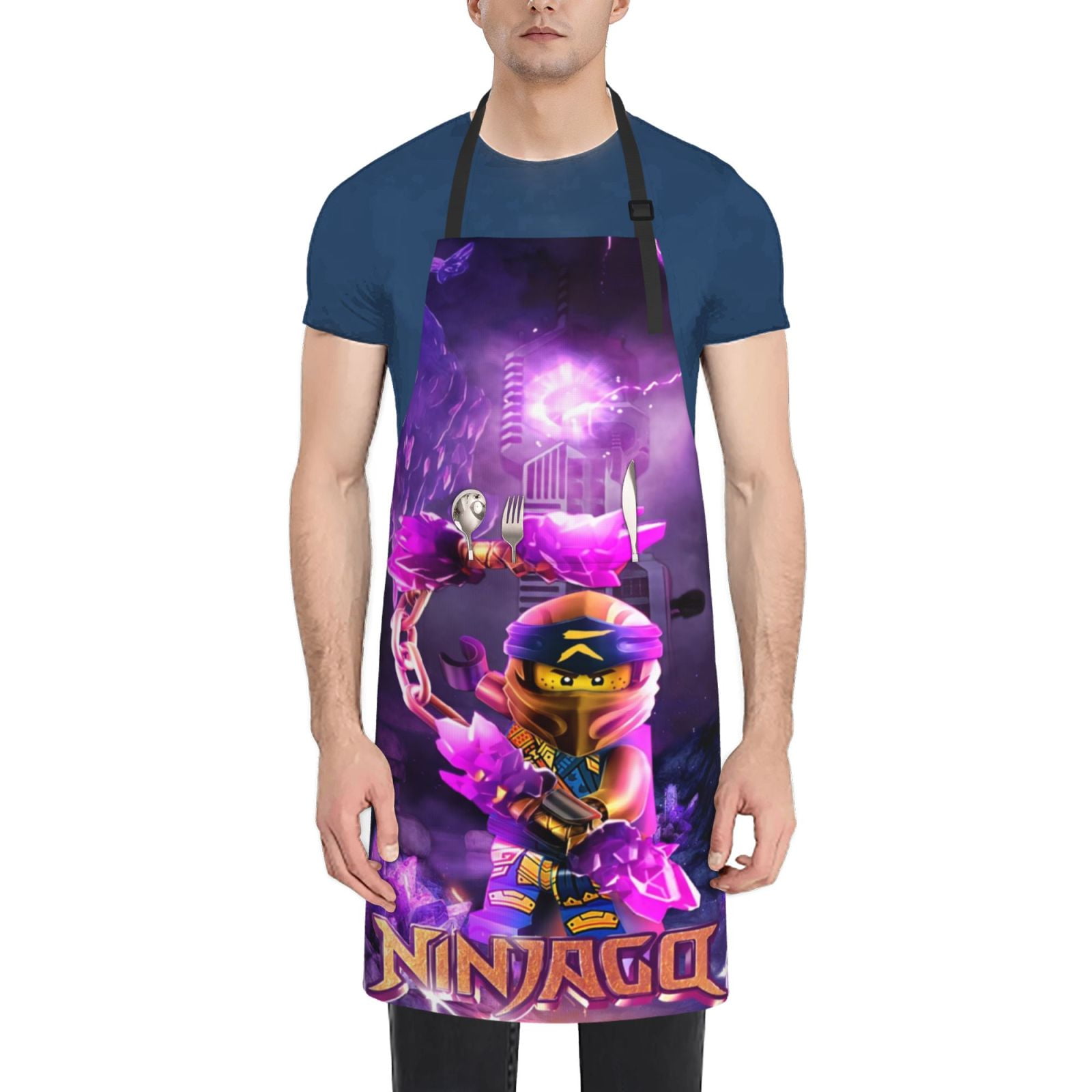 Ninjago Waterproof Cooking Aprons, Adjustable Bib Soft Chef Apron With ...