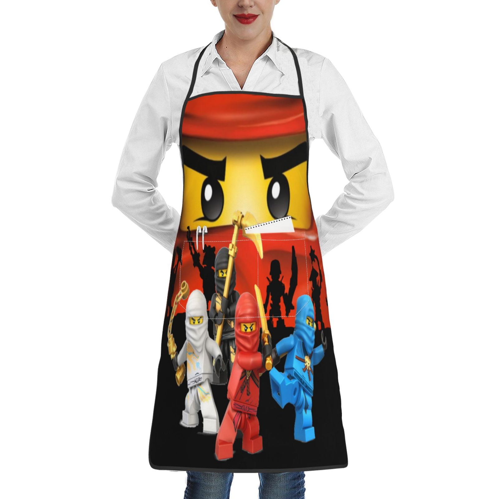 Ninjago Waterproof Cooking Aprons, Adjustable Bib Soft Chef Apron With ...