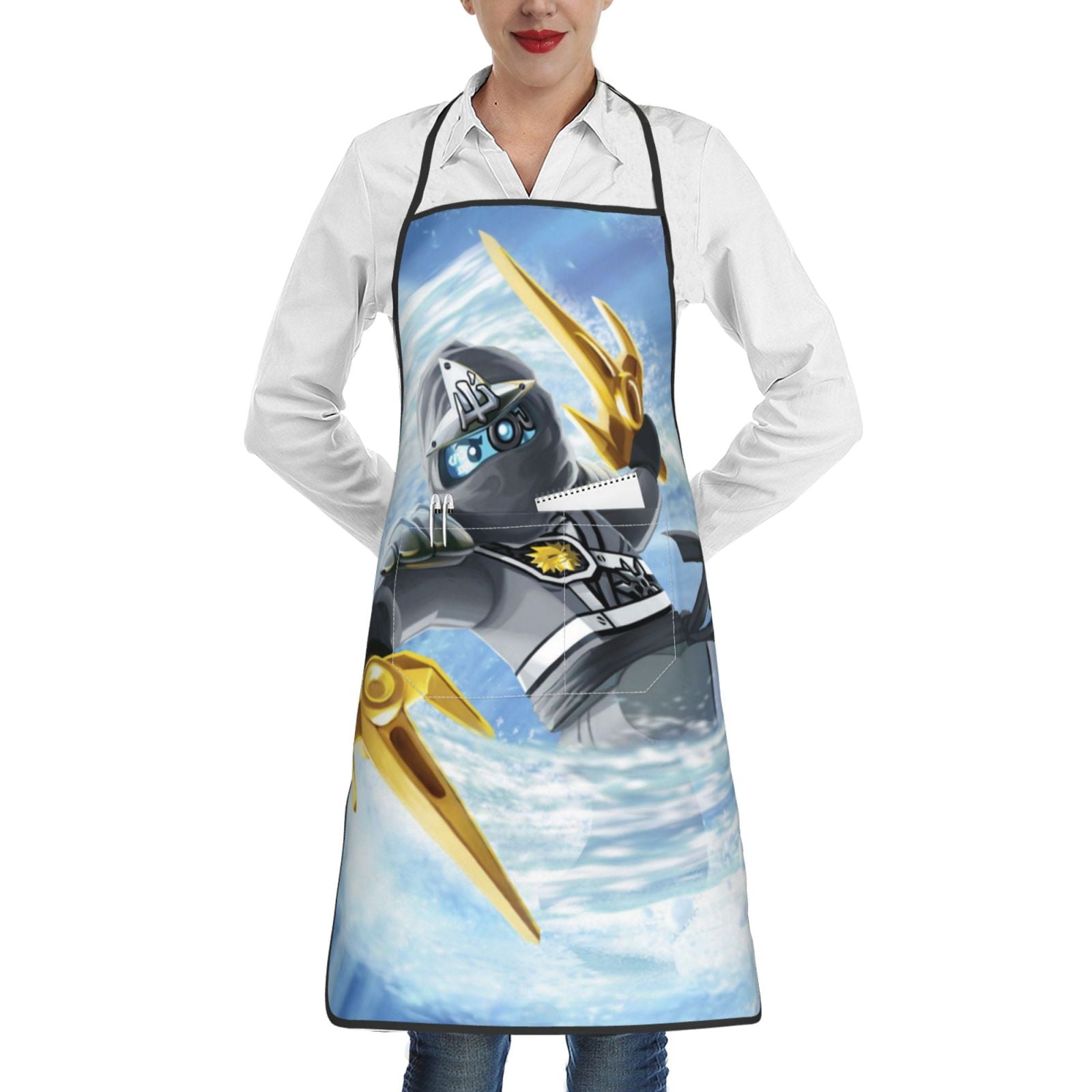 Ninjago Waterproof Cooking Aprons, Adjustable Bib Soft Chef Apron With ...
