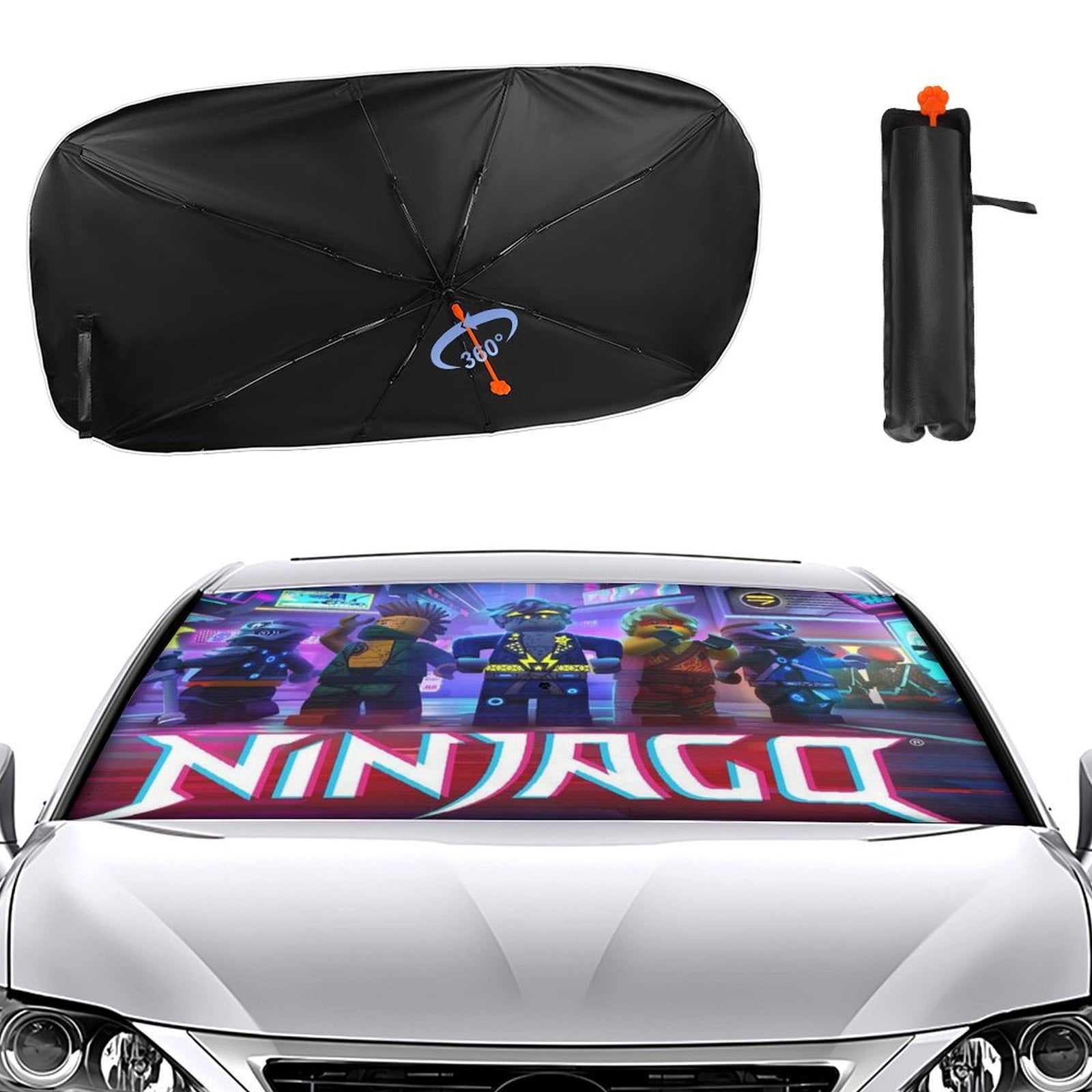 Ninjago Windshield Sun Shade Umbrella - Foldable Car Window Shades ...