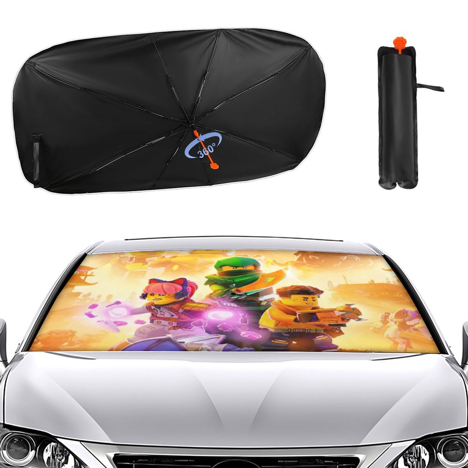 Ninjago Windshield Sun Shade Umbrella - Foldable Car Window Shades ...