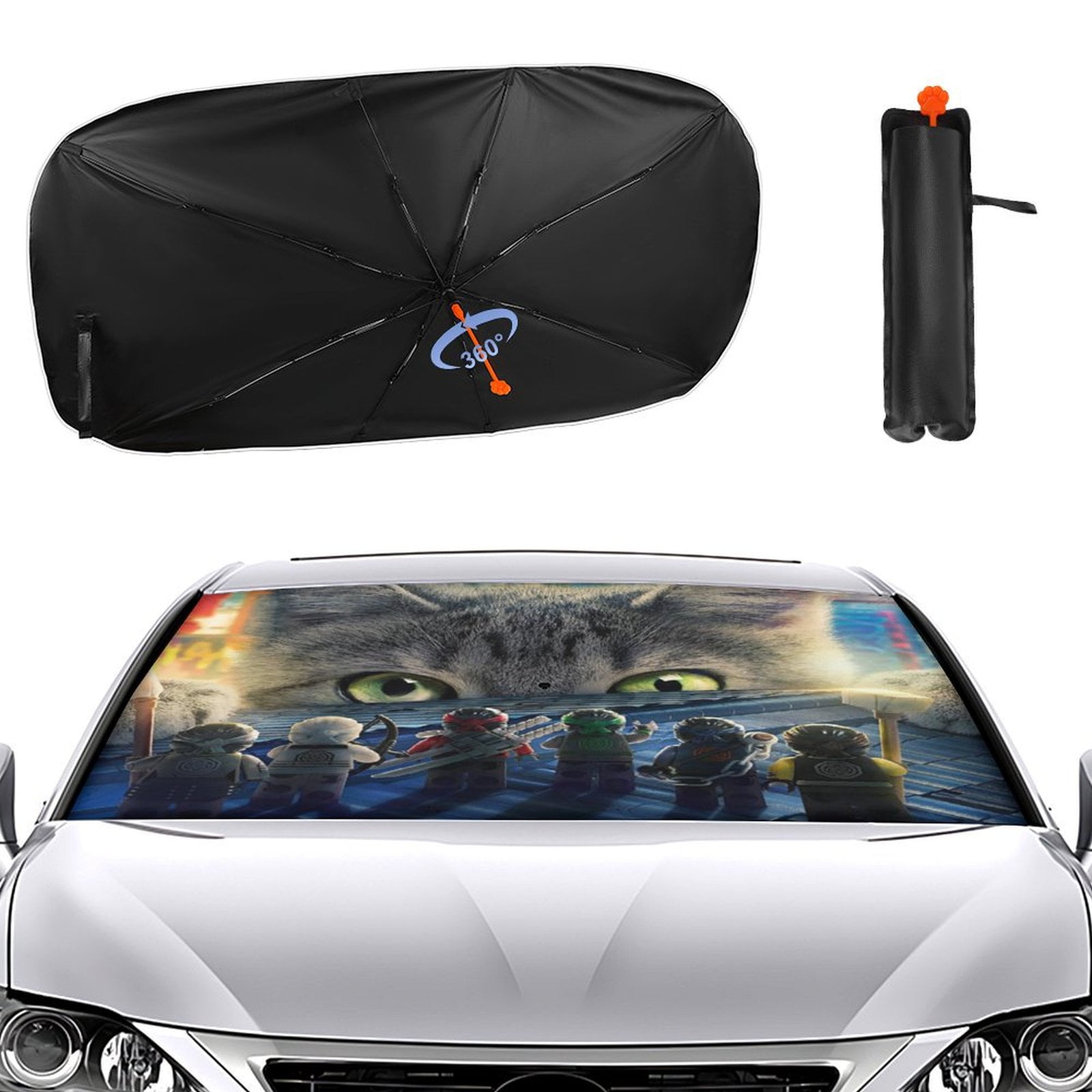 Ninjago Windshield Sun Shade Umbrella - Foldable Car Window Shades ...