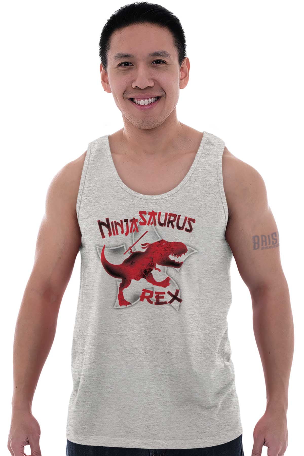 Ninjasaurus Rex Tyrannosaurus Turtle Tank Top Sleeveless Tee Men Brisco Brands M - Walmart.com