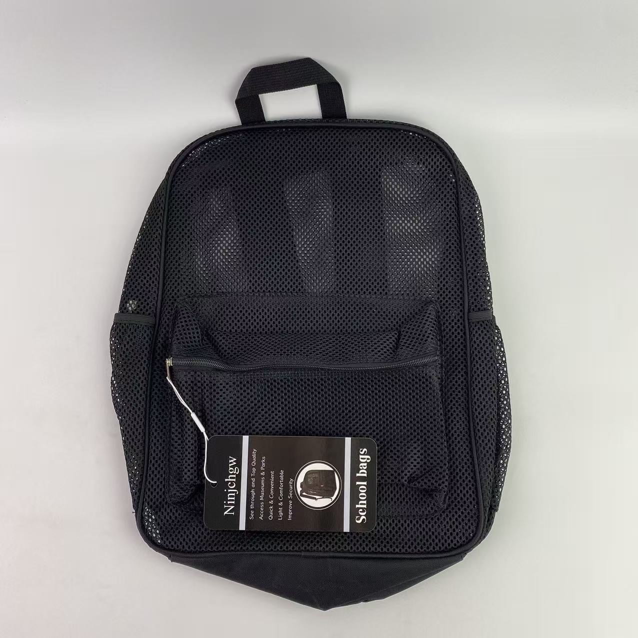 Ninjchgw School bags,Duty Semi-Transparent Mesh Backpack，See Through ...