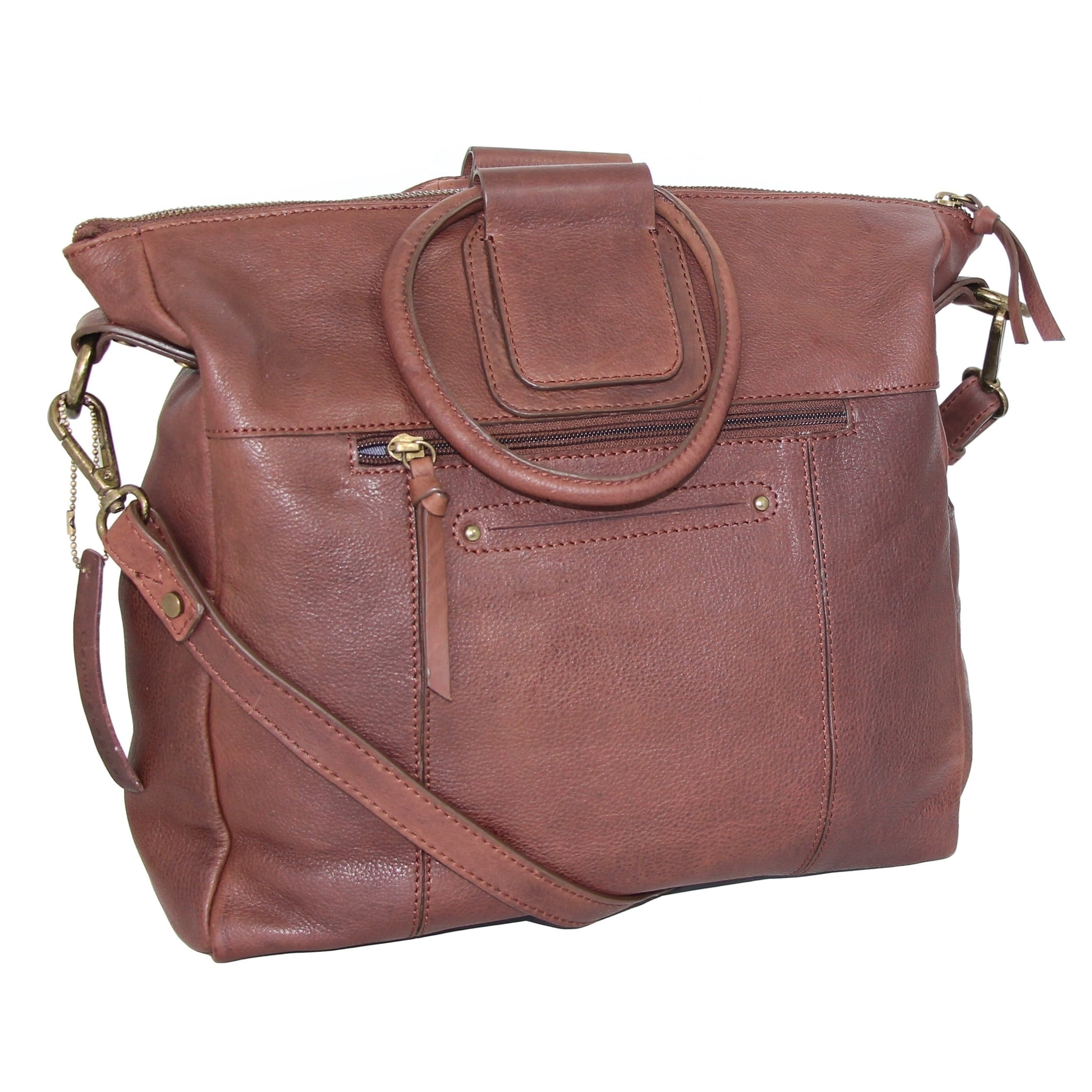 Nino Bossi Handbags Nino Bossi Tonya's Ring Leather Tote Cognac ...