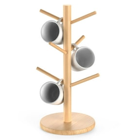 Kitchen Stand for Bamboo Coffee & Tea Cup Holder Tree - Countertop ...