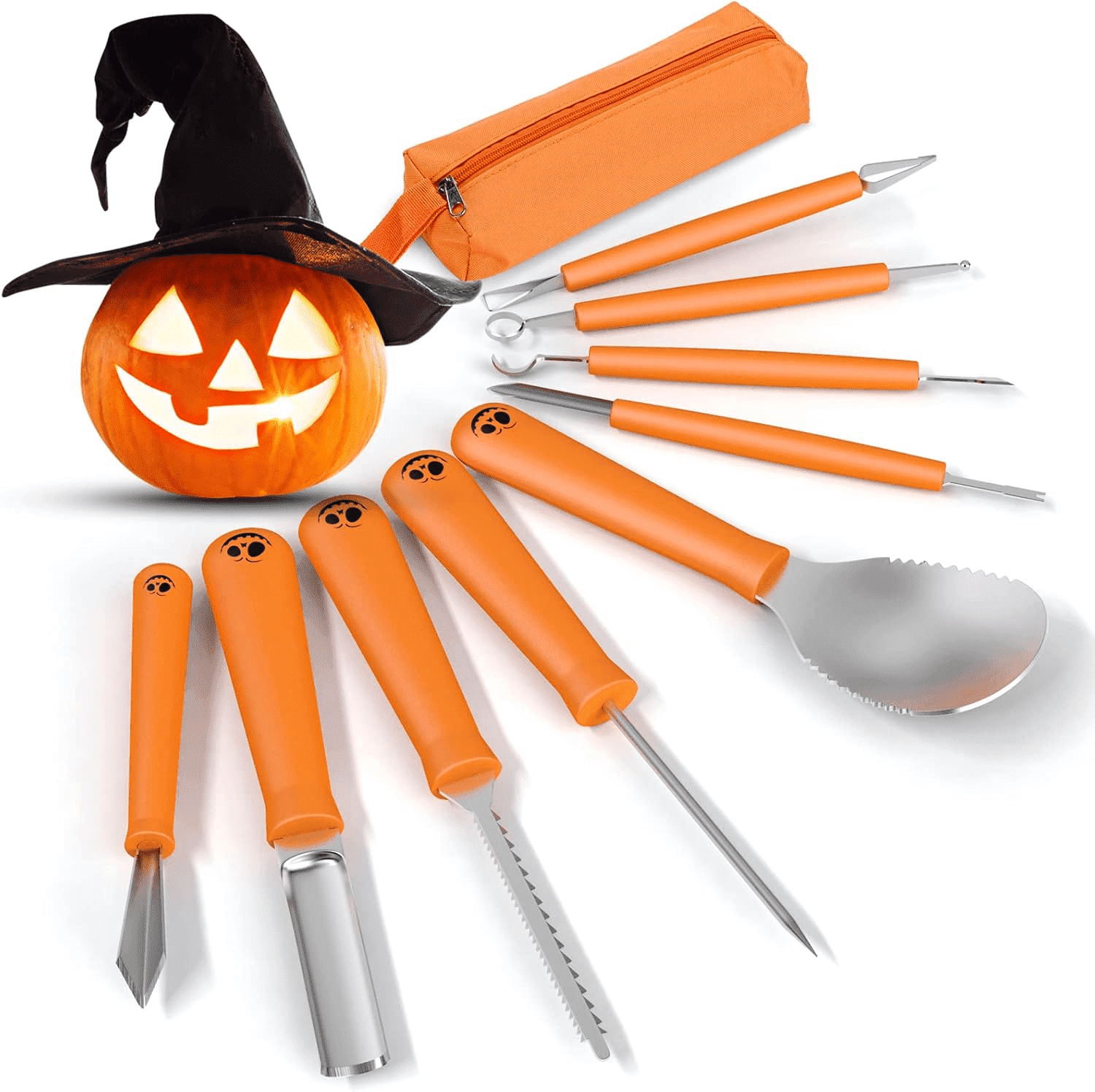 Ninonly Halloween Pumpkin Carving Tools Jack-O-Lanterns 9 Pcs ...