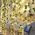 Ninonly Solar Vine String Lights, 39Ft 100 LED Artificial Ivy Solar ...