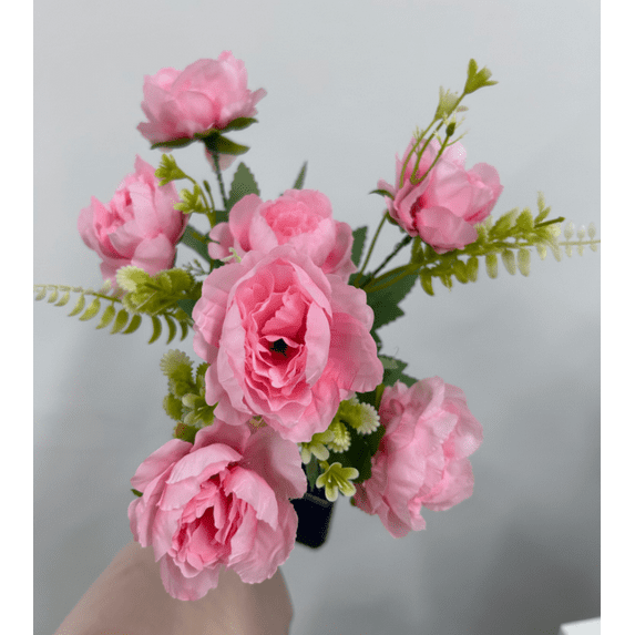 Ninonly Solar Garden Lights 2 Pack Outdoor, Solar Peony Lights Pink ...