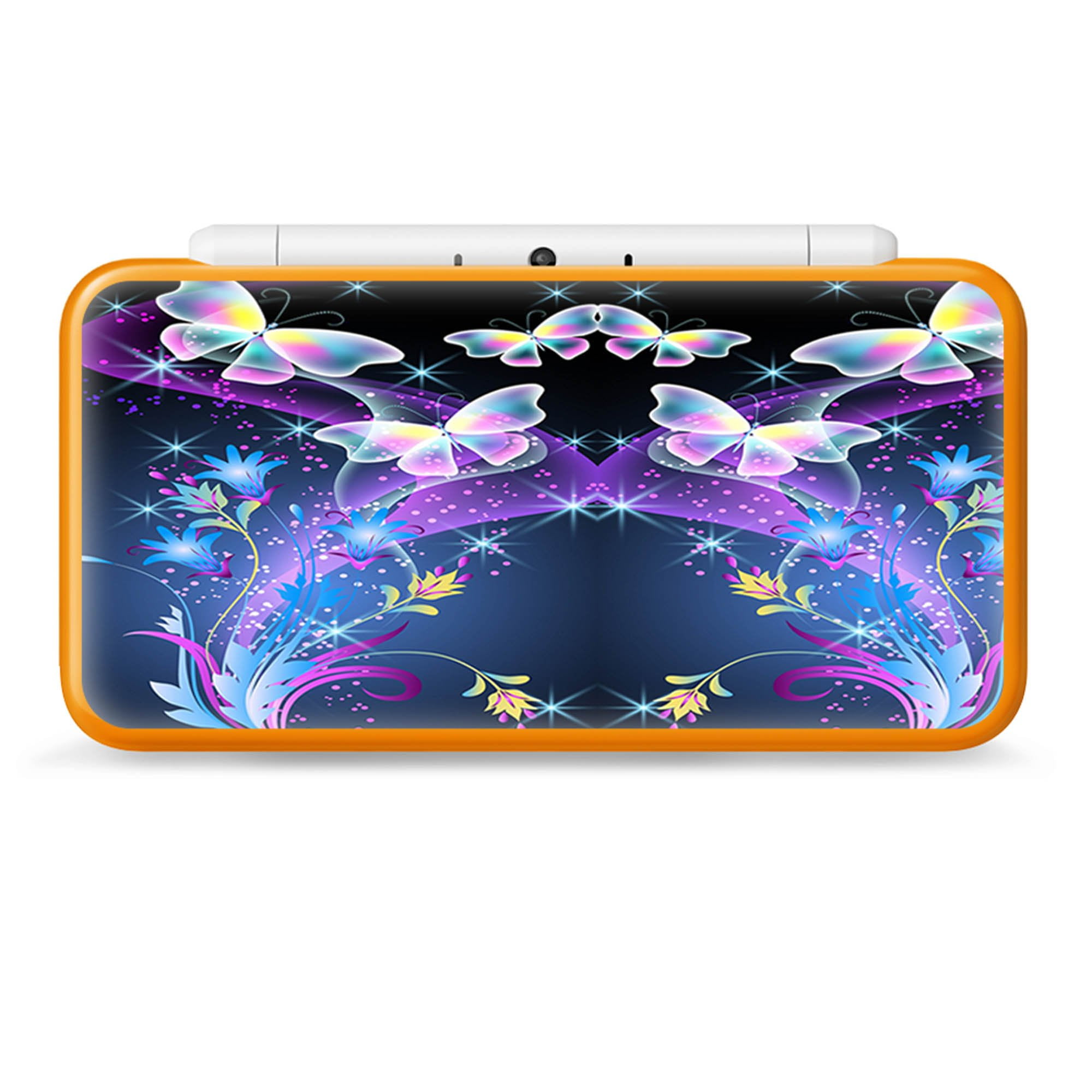 Nintendo 2DS XL Skin Decal Vinyl Wrap - glowing butterflies in flight ...