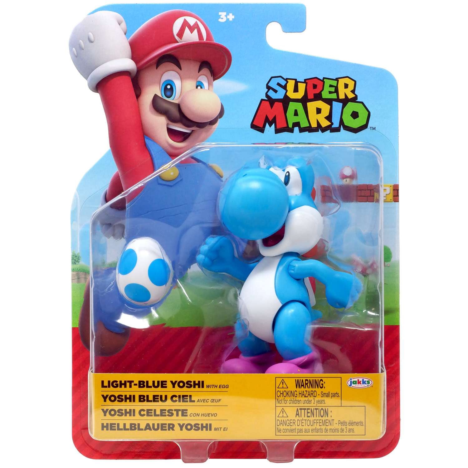 Nintendo 4" Action Figure Light Blue Yoshi with Egg Accessory for Child ...
