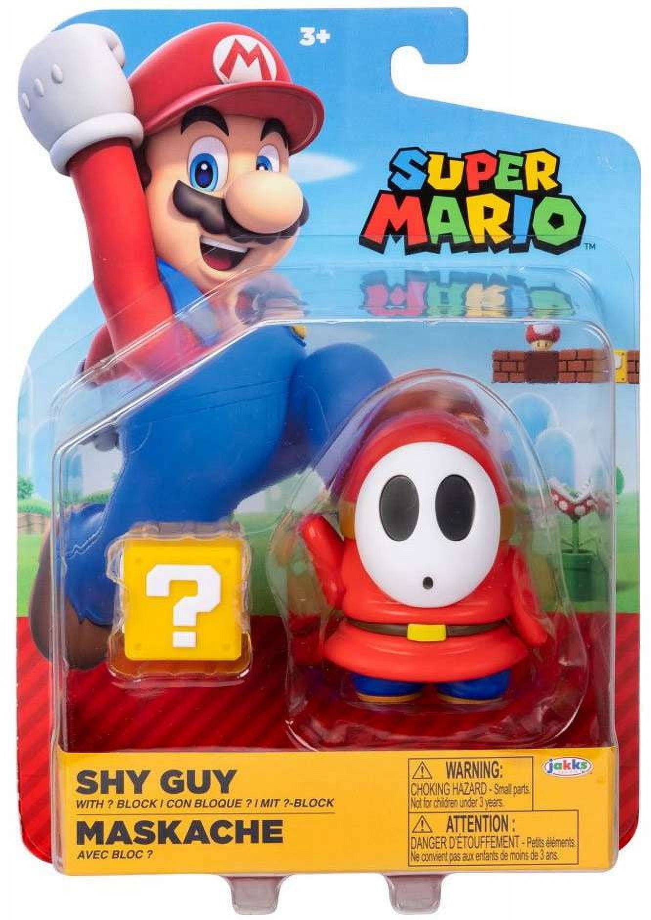 Nintendo 4" Action Figure Red Shy Guy with Question Block Accessory for ...