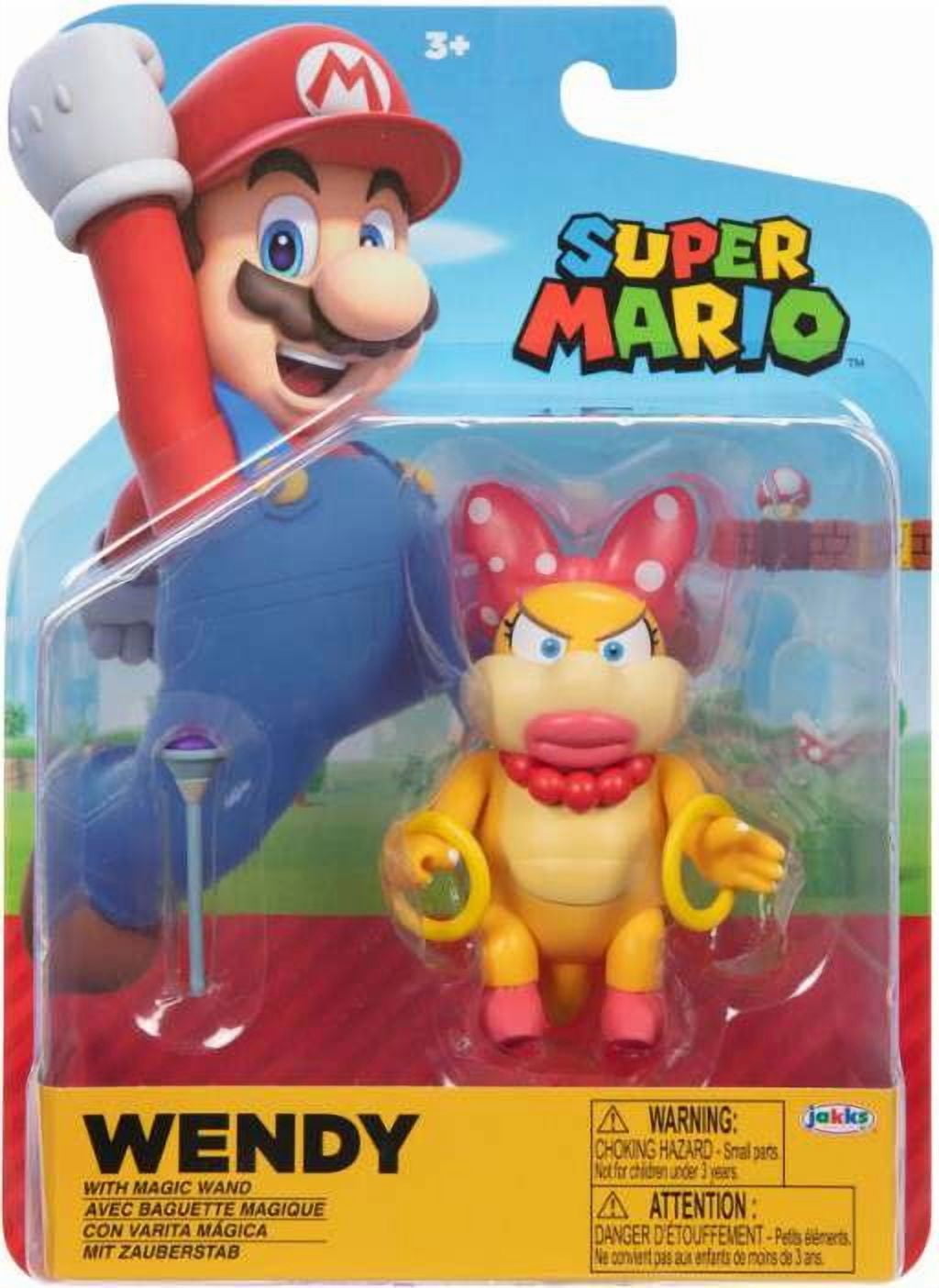 Nintendo 4" Action Figure Wendy Koopa with Wand Accessory for Child ...