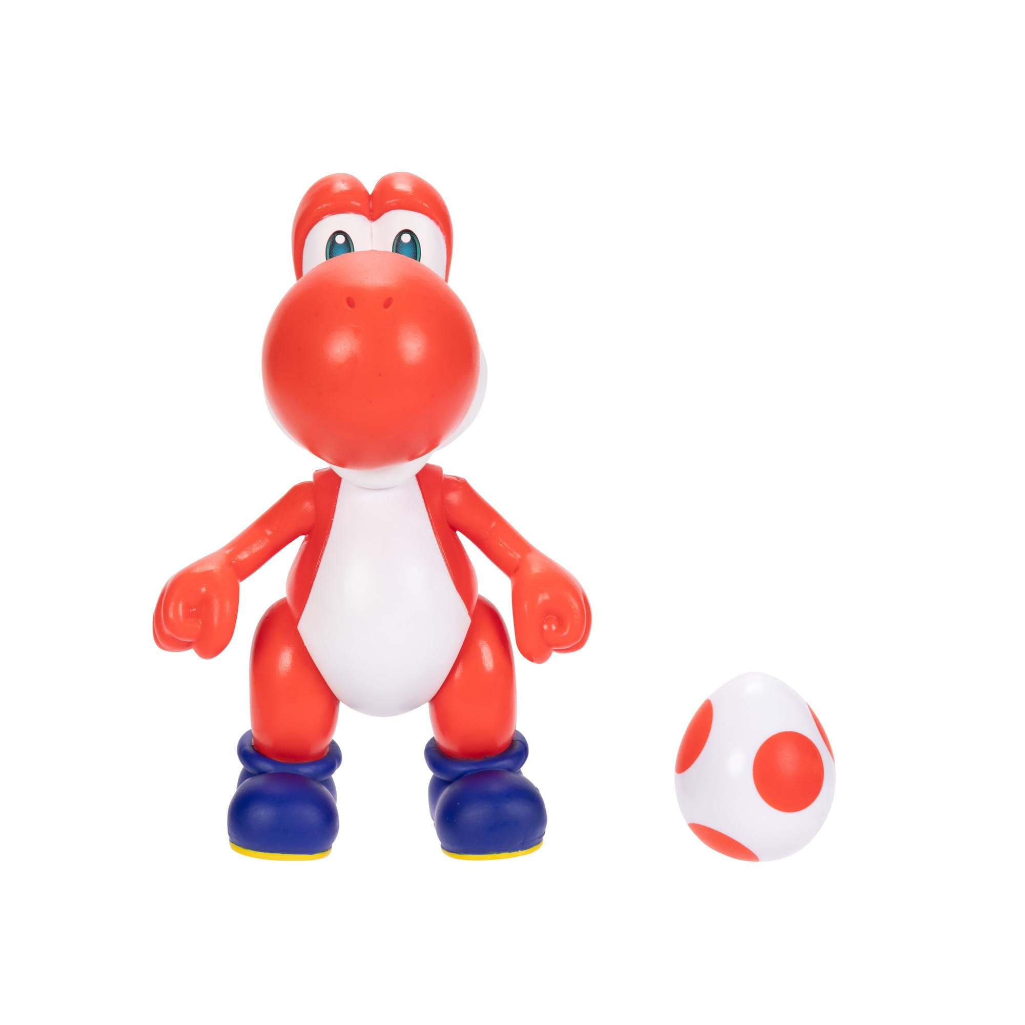 Nintendo 4-Inch Red Yoshi Poseable Figure With Red Egg Accessory. Ages ...
