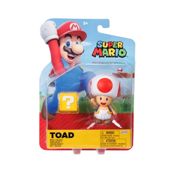 Nintendo 4 inch action figure Toad with question block - Walmart.com