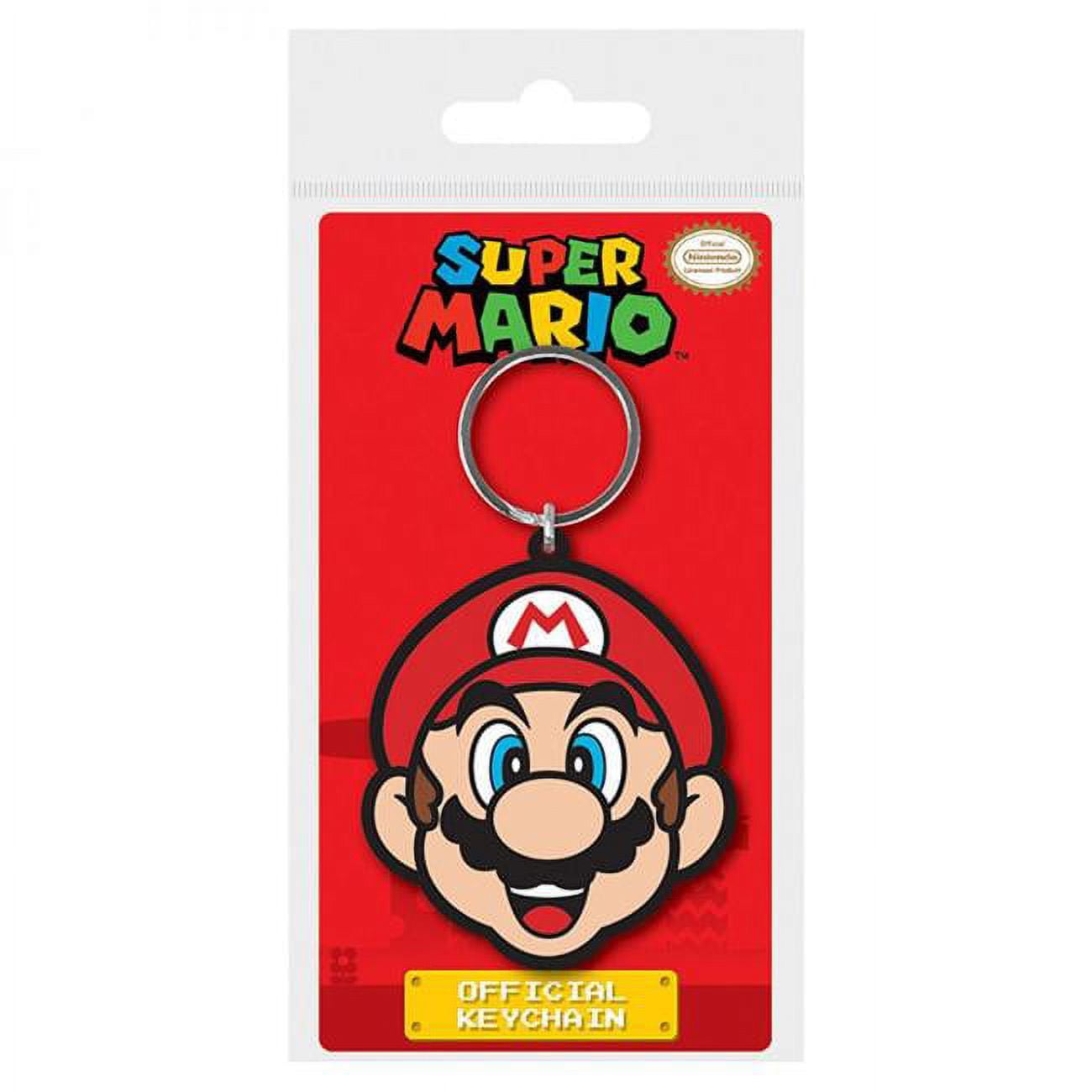 Nintendo 46207 Super Mario Bros Face Rubber Keychain - Walmart.com