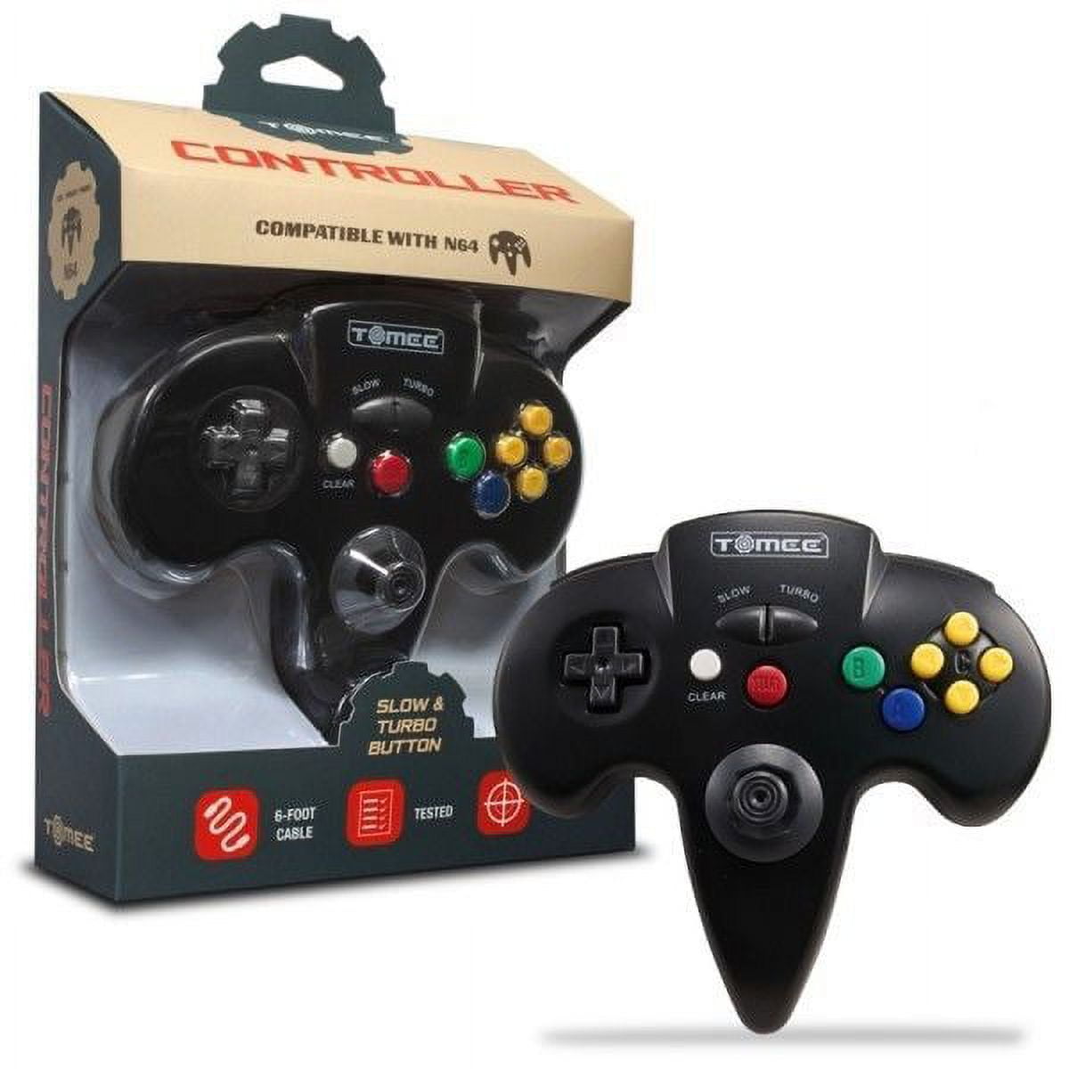 Nintendo 64 Tomee Black N64 Controller - Walmart.com