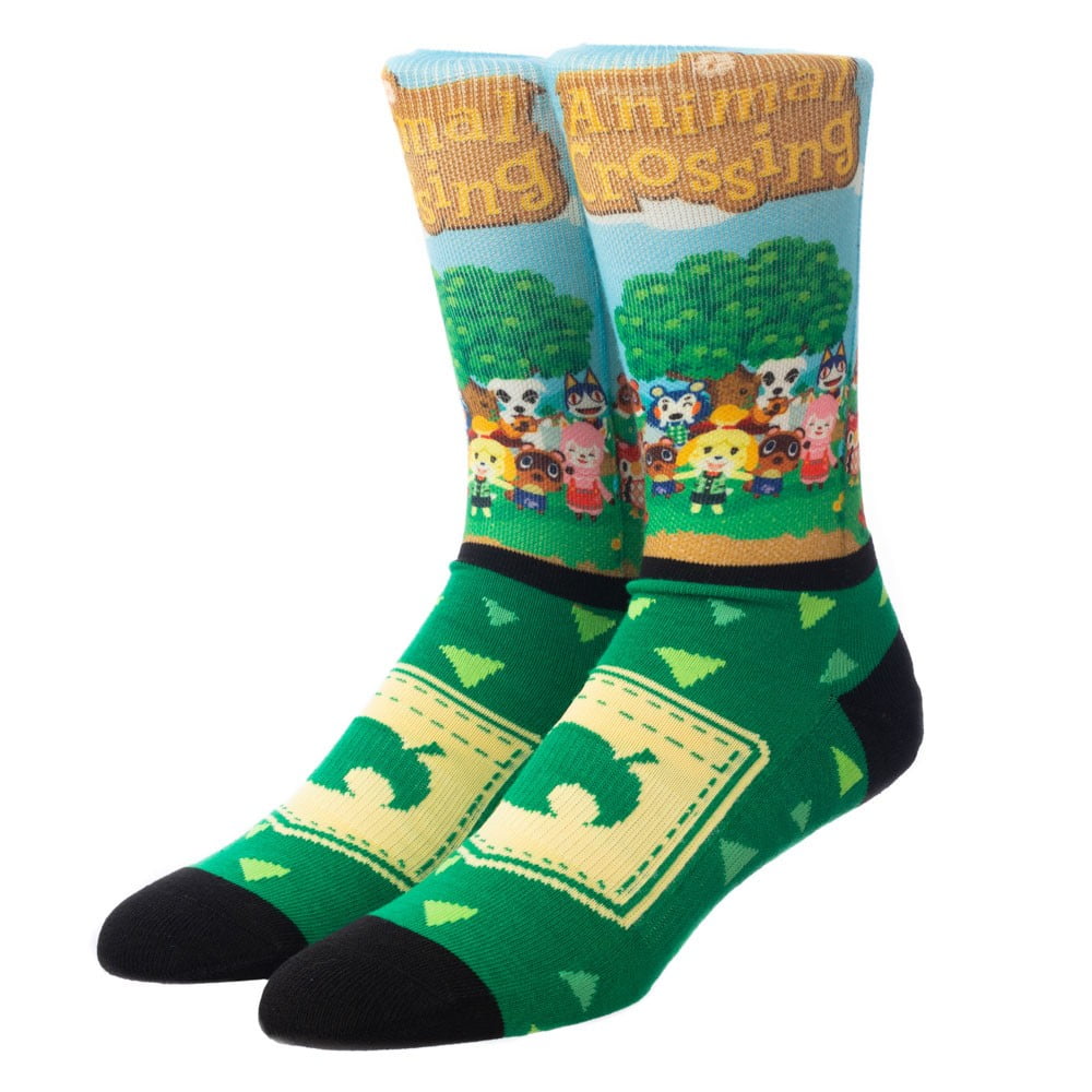 Nintendo Animal Crossing Socks Men's Allover Character Sublimated Crew ...